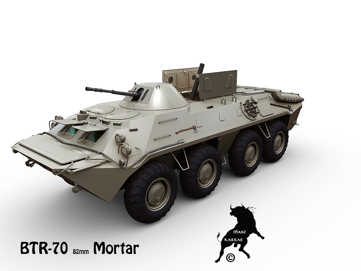 ArtStation - BTR-70 82mm. Mortar