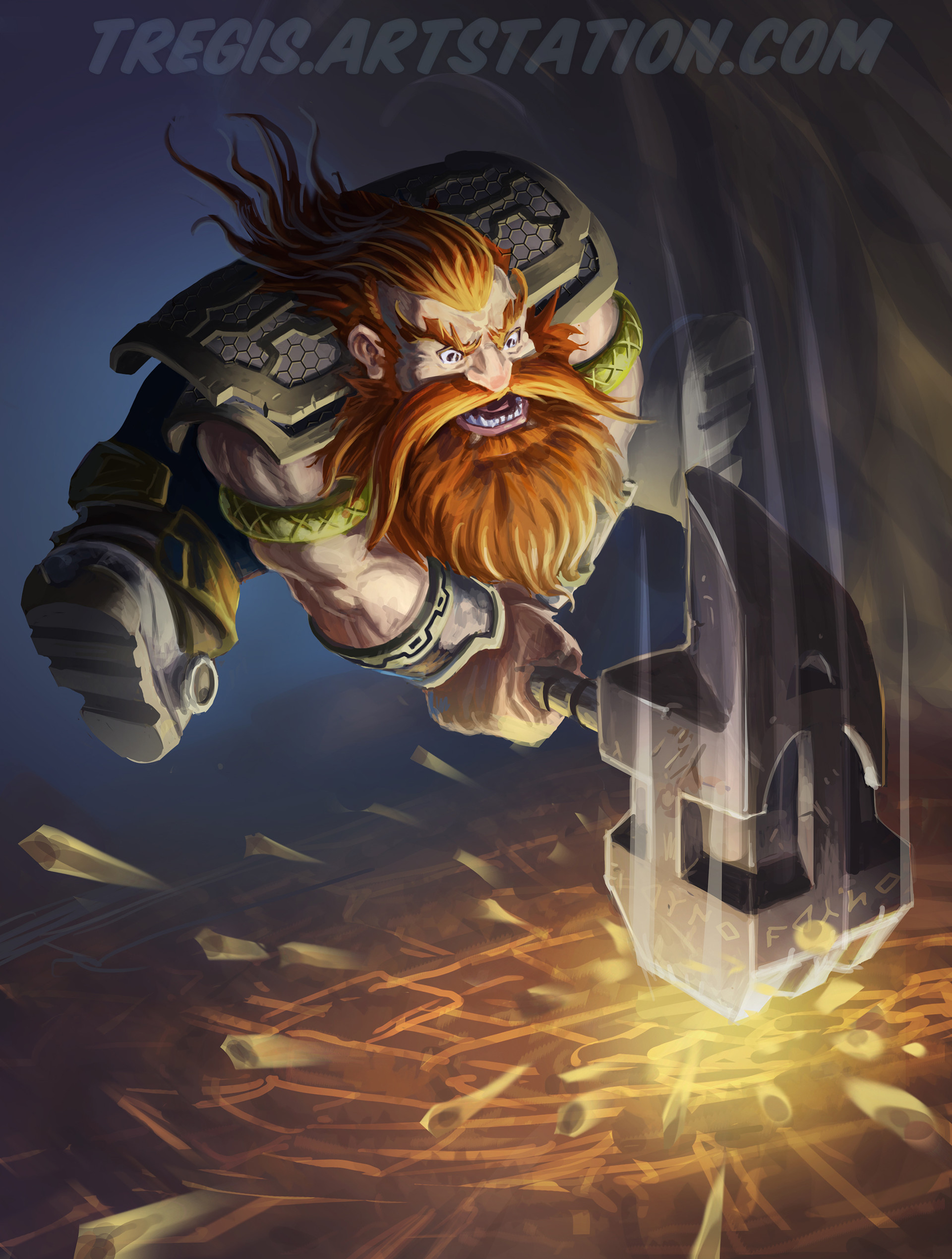 ArtStation - Mining dwarf