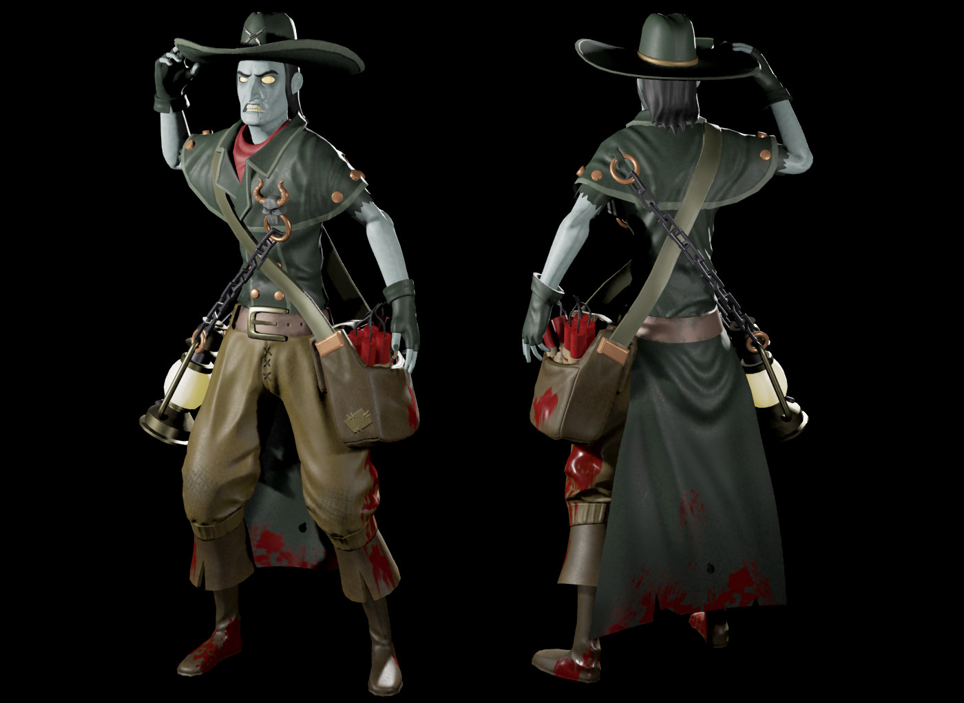 Caleb Blood Game Costume