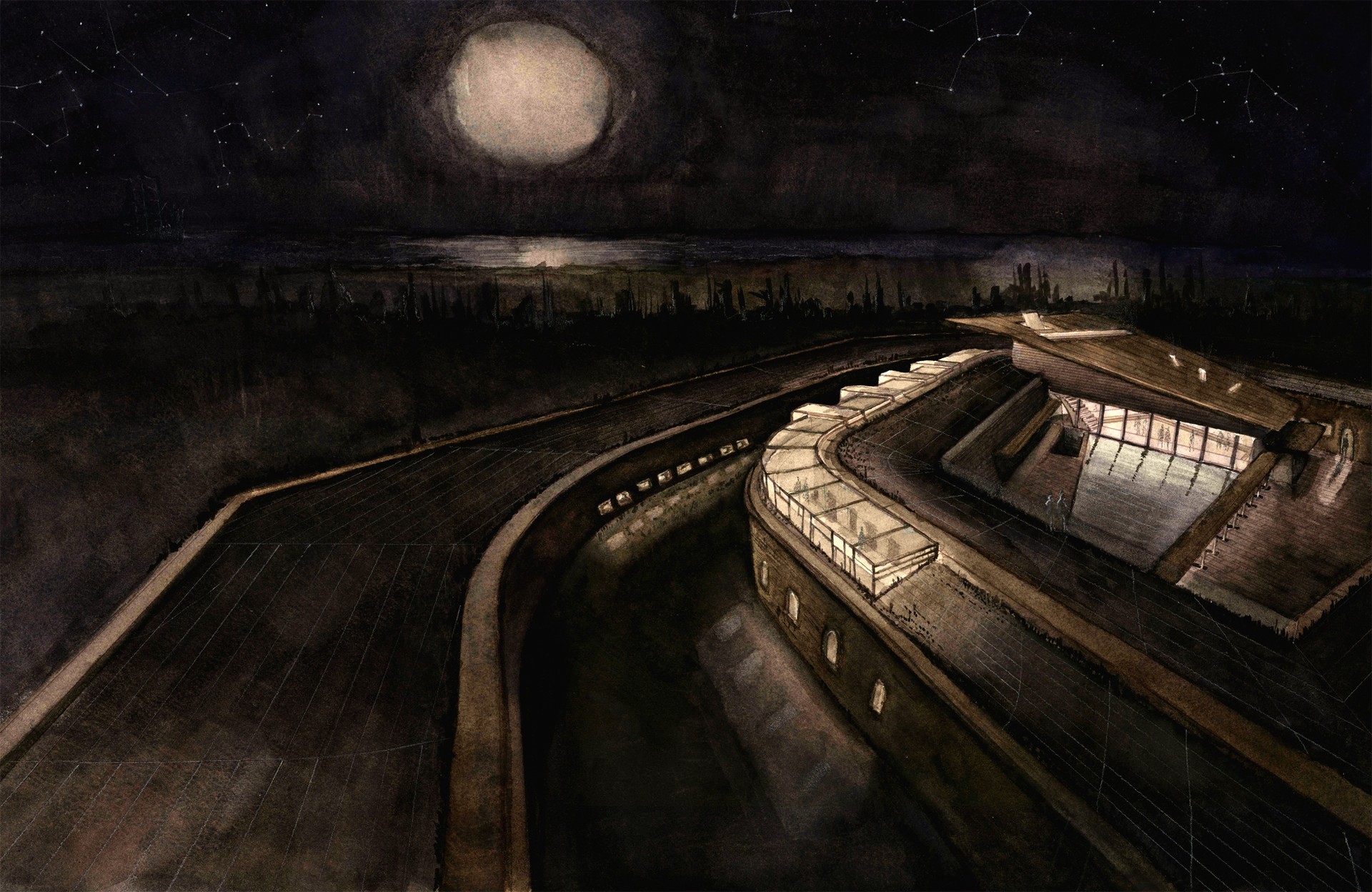 ArtStation - Fort Macon Project at night
