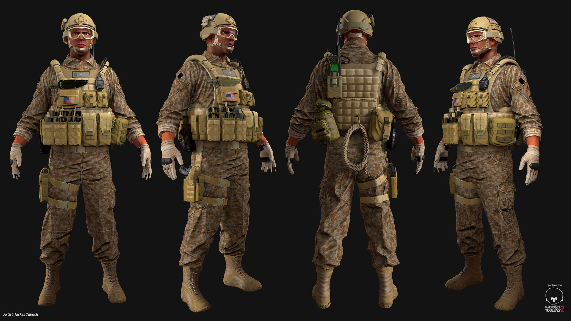 ArtStation - US Marine Character for the game Project T.T.T.