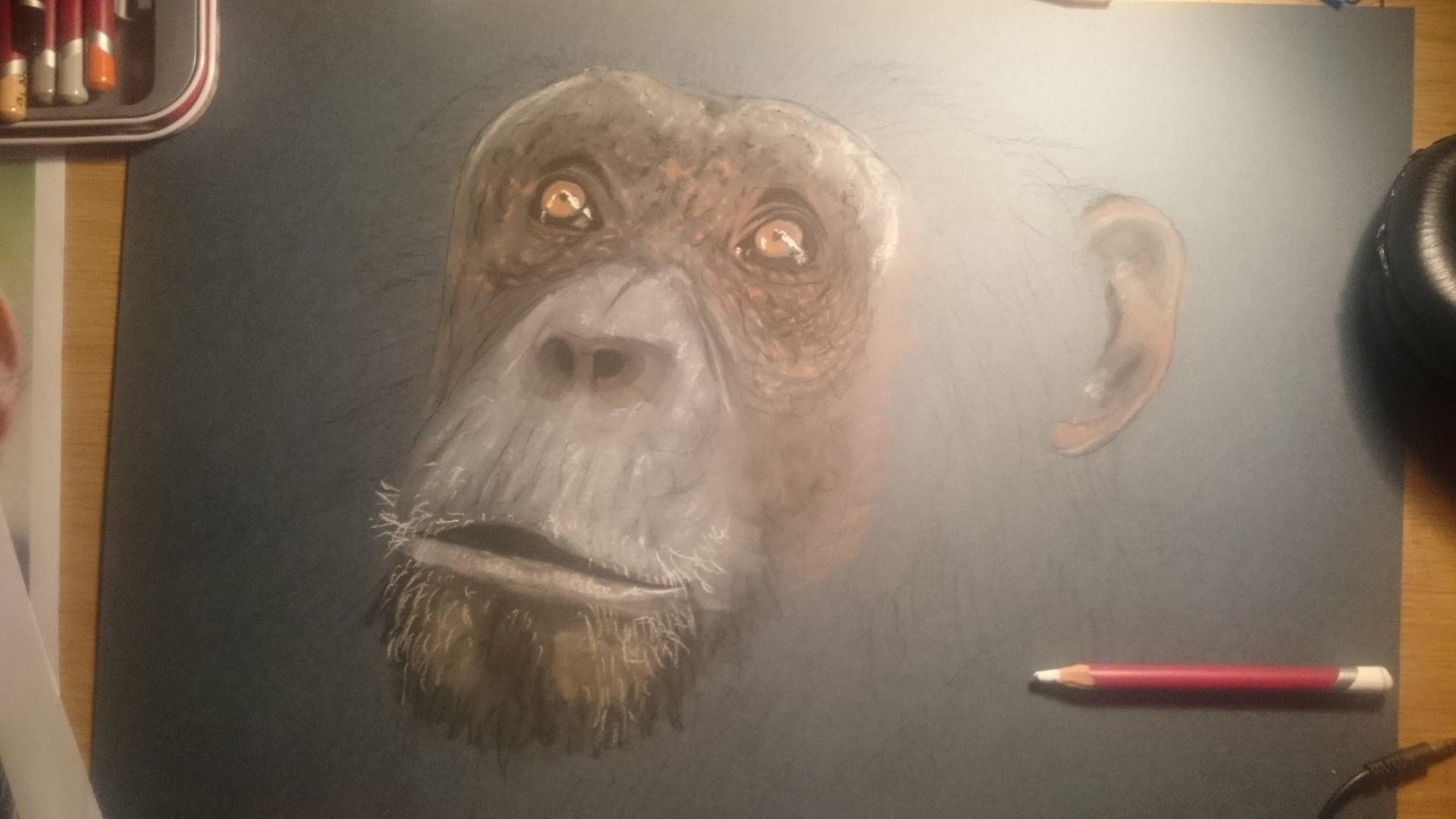 ArtStation - Chimp drawing WIP