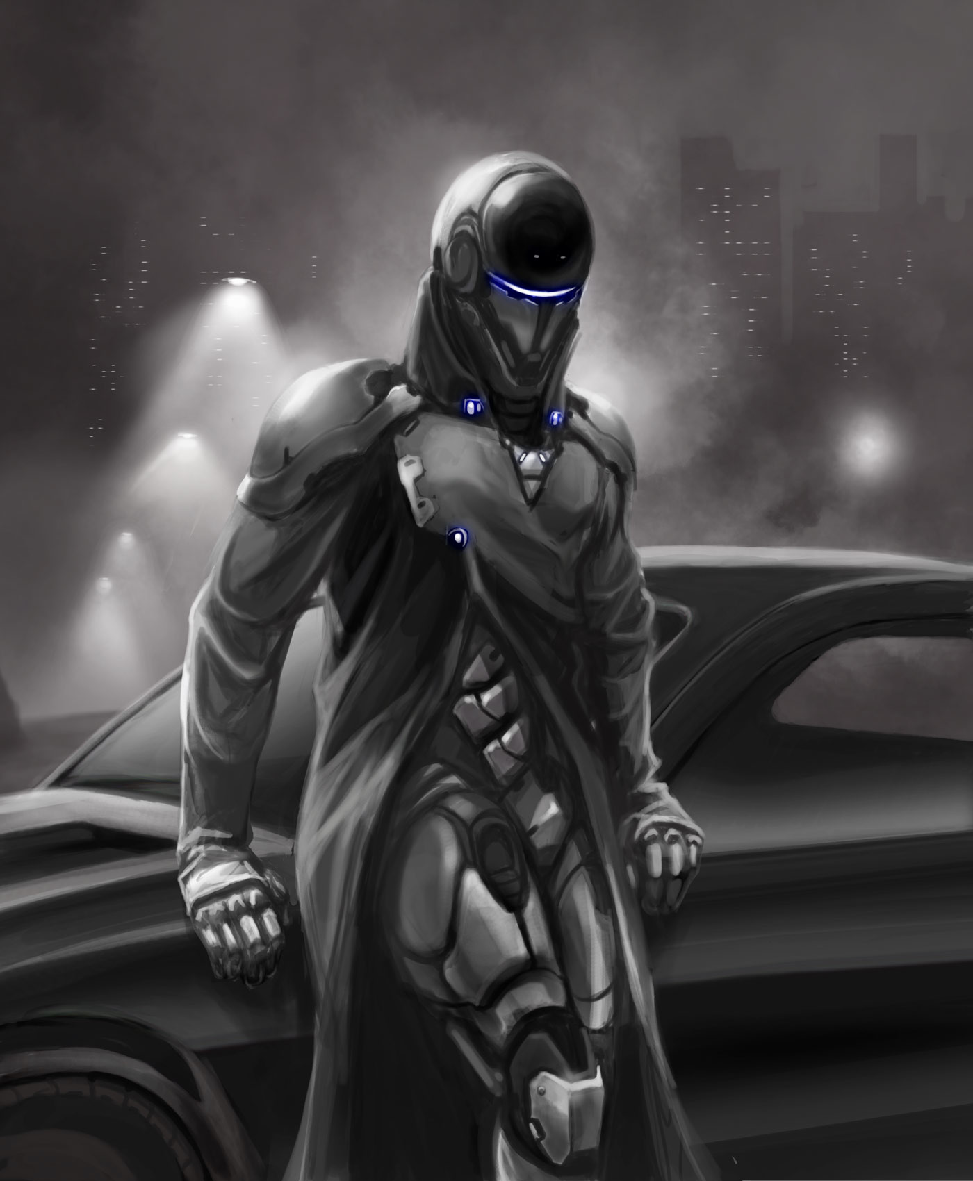 ArtStation - Night Rider sketch