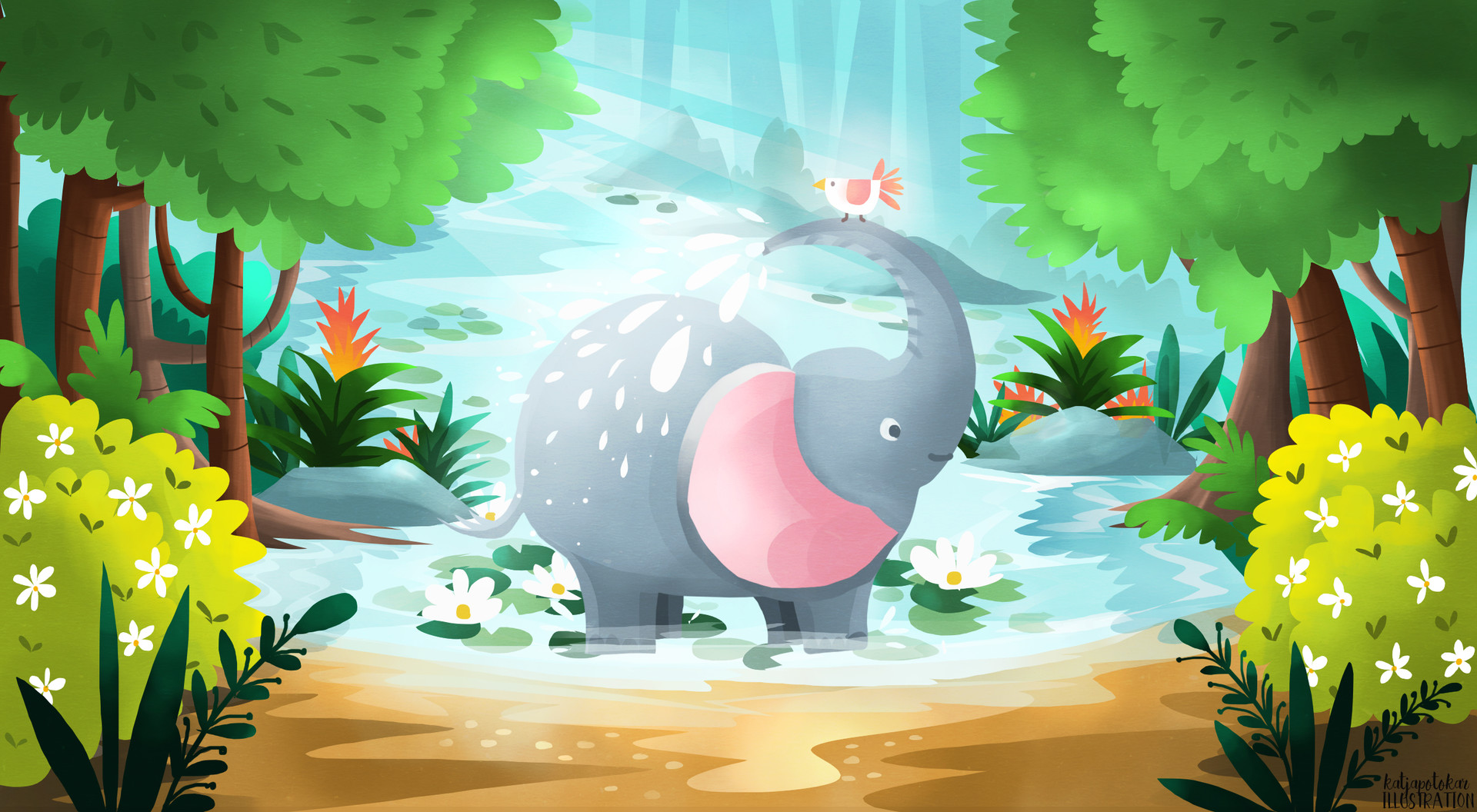 ArtStation - Elephant Shower