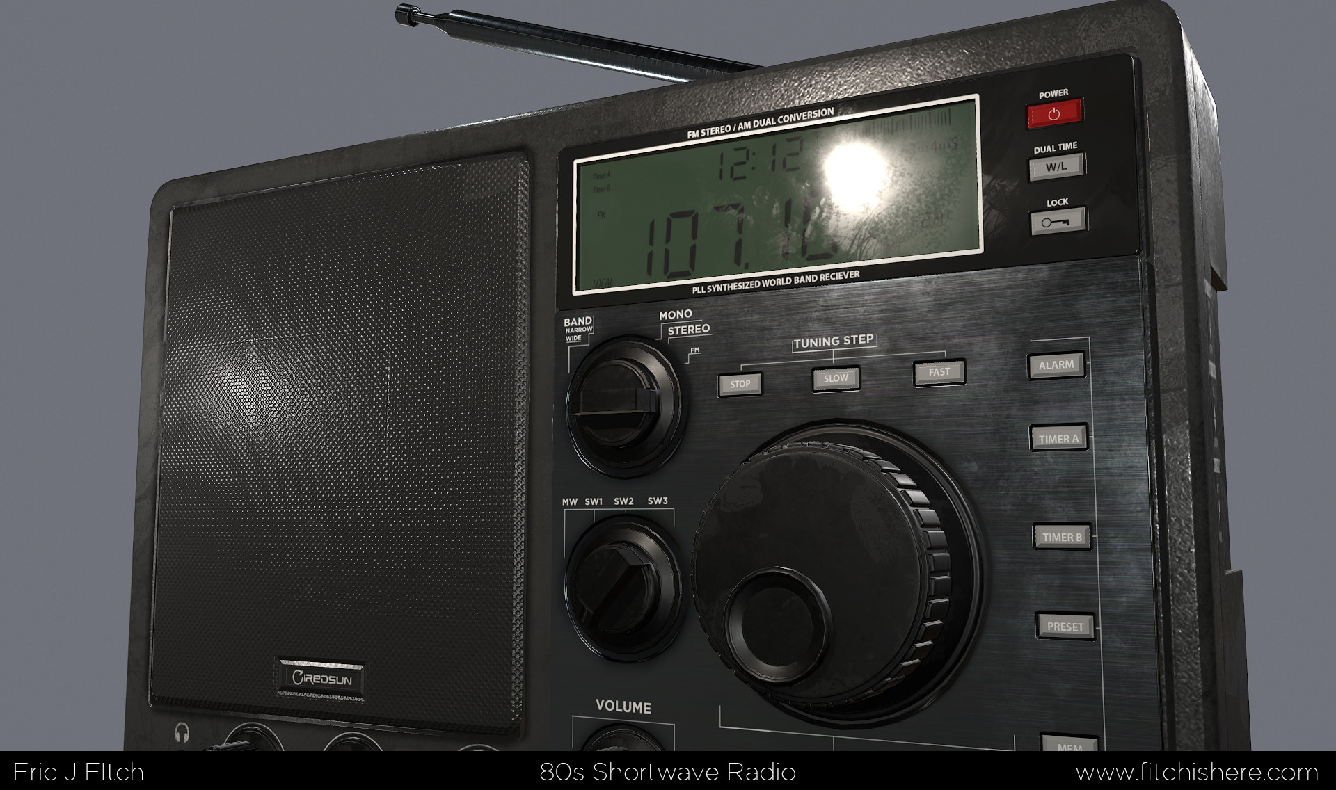 FitchIsHere - Eric J Fitch's 3D Art Portfolio - 80s Shortwave Radio