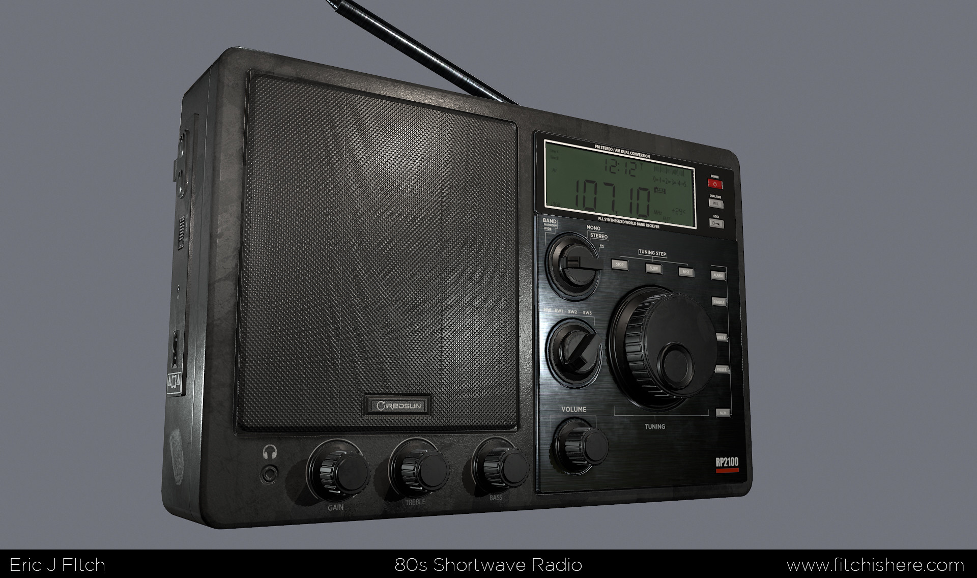 FitchIsHere - Eric J Fitch's 3D Art Portfolio - 80s Shortwave Radio