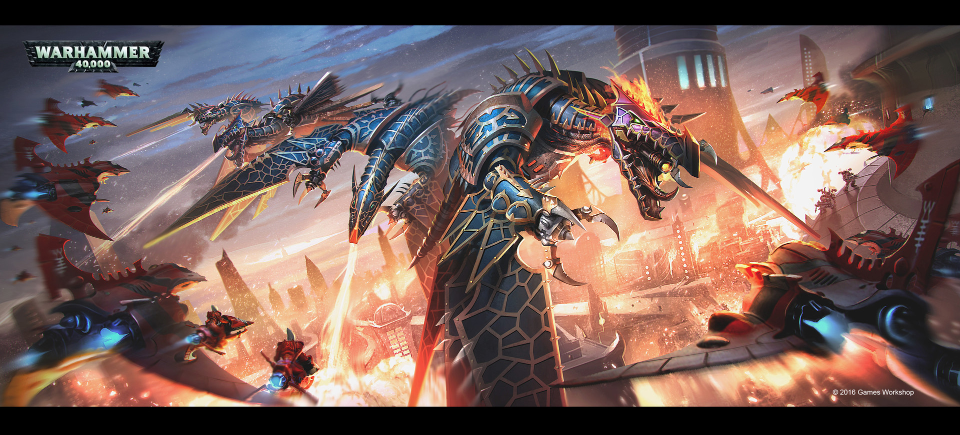 ArtStation - Warhammer Heldrakes vs Ulthewe Flyers