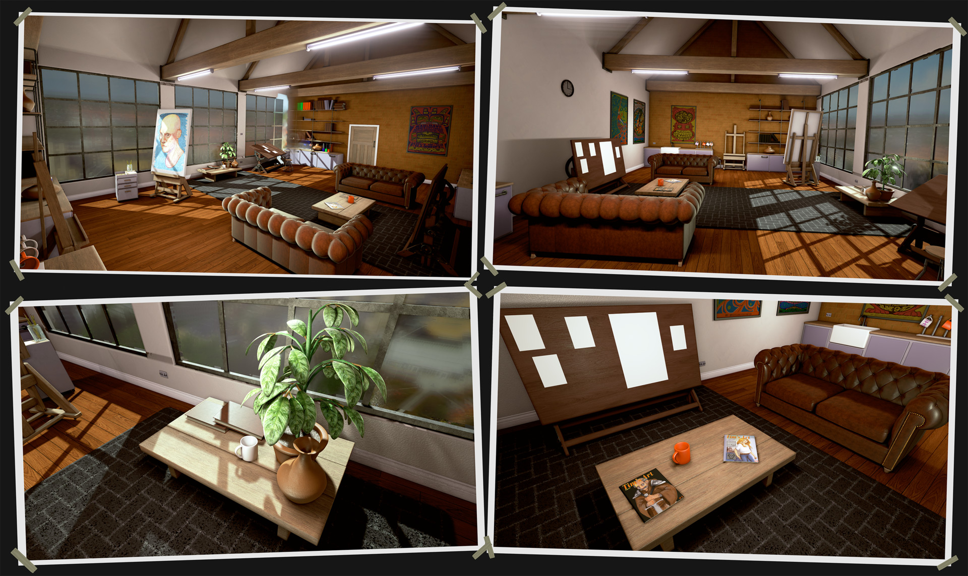 Timothy Mansell - Architectual Visulization Project - An Artists Space