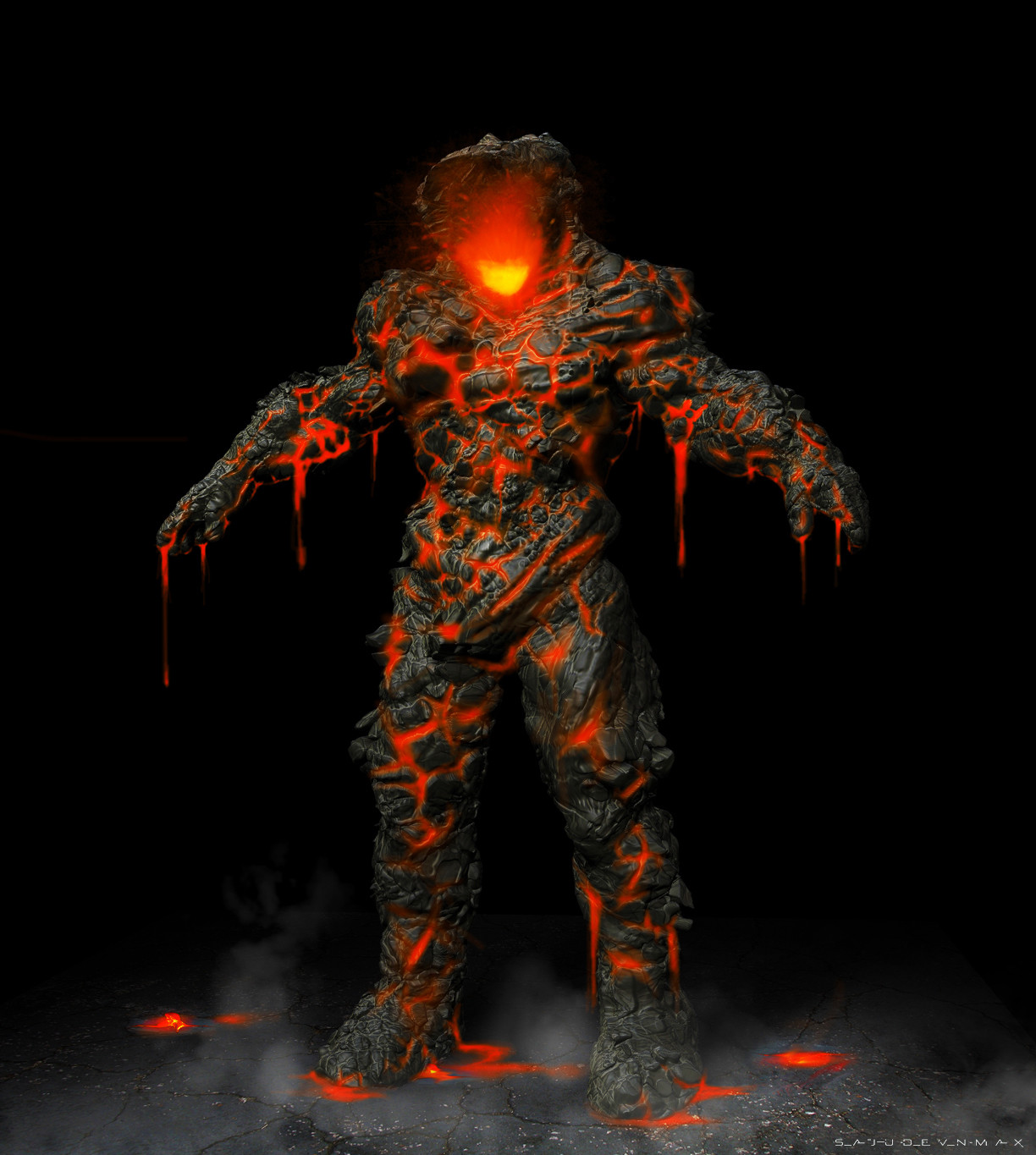 ArtStation - Lava Man, Saju Dev N
