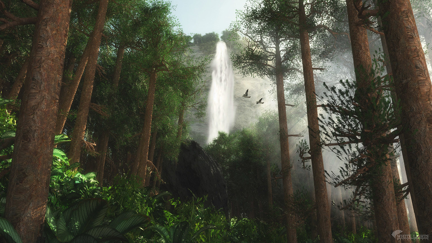 ArtStation - Distant Waterfall.