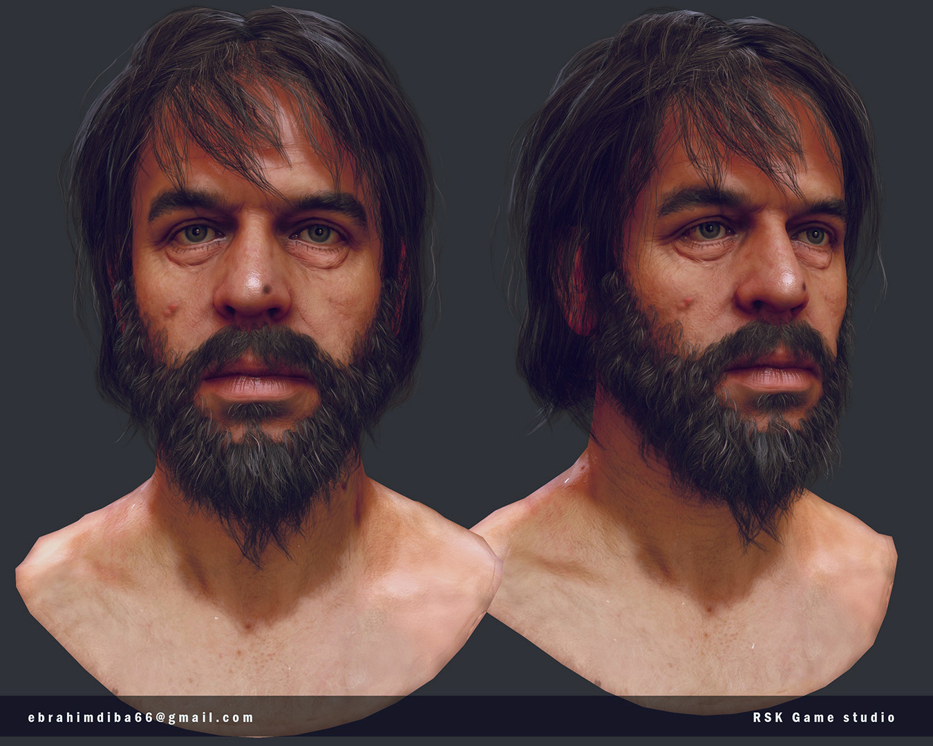 ArtStation - Warrior face_1_All states_2015