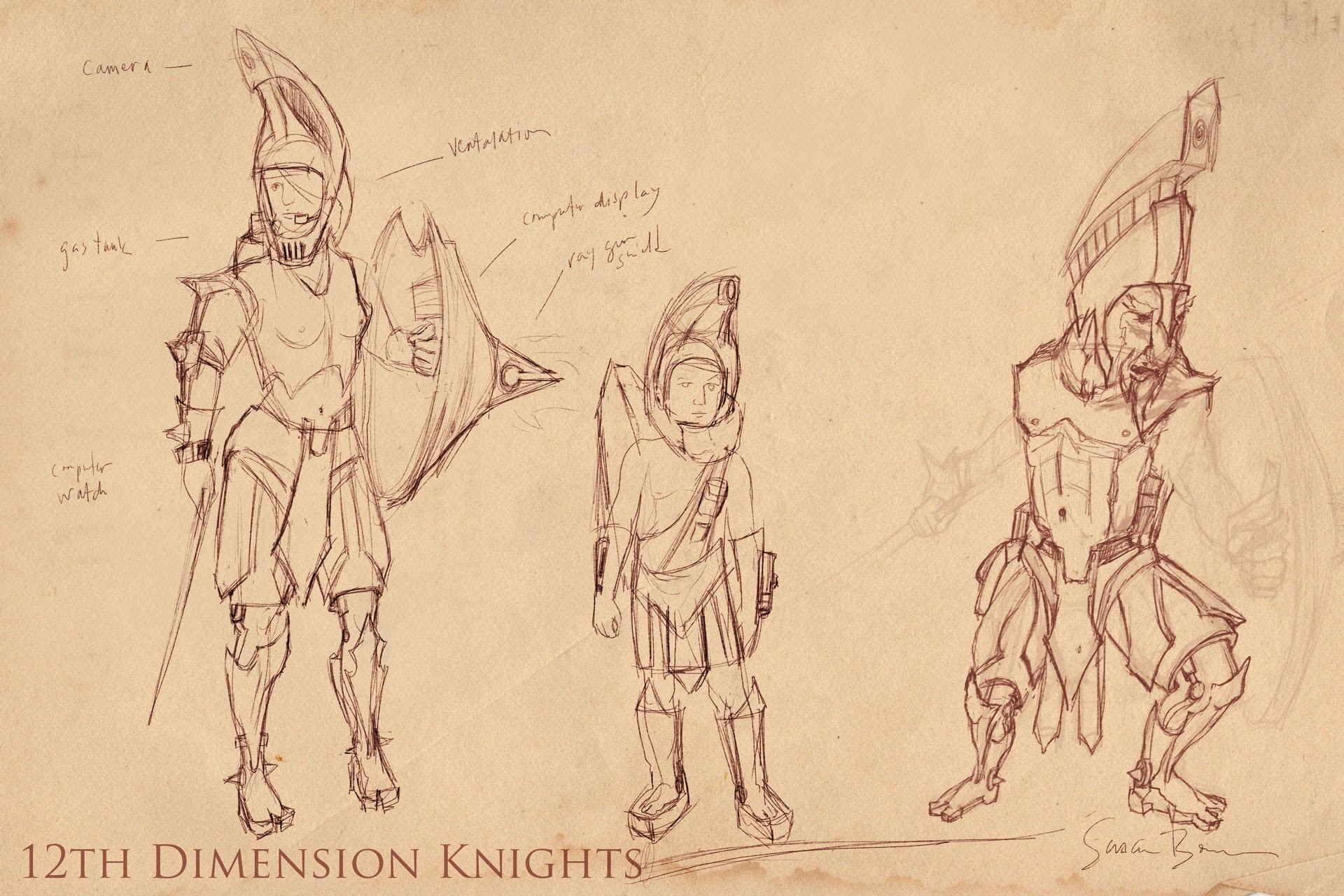 Susan Bonner - 12th Dimension Knight - Character Design