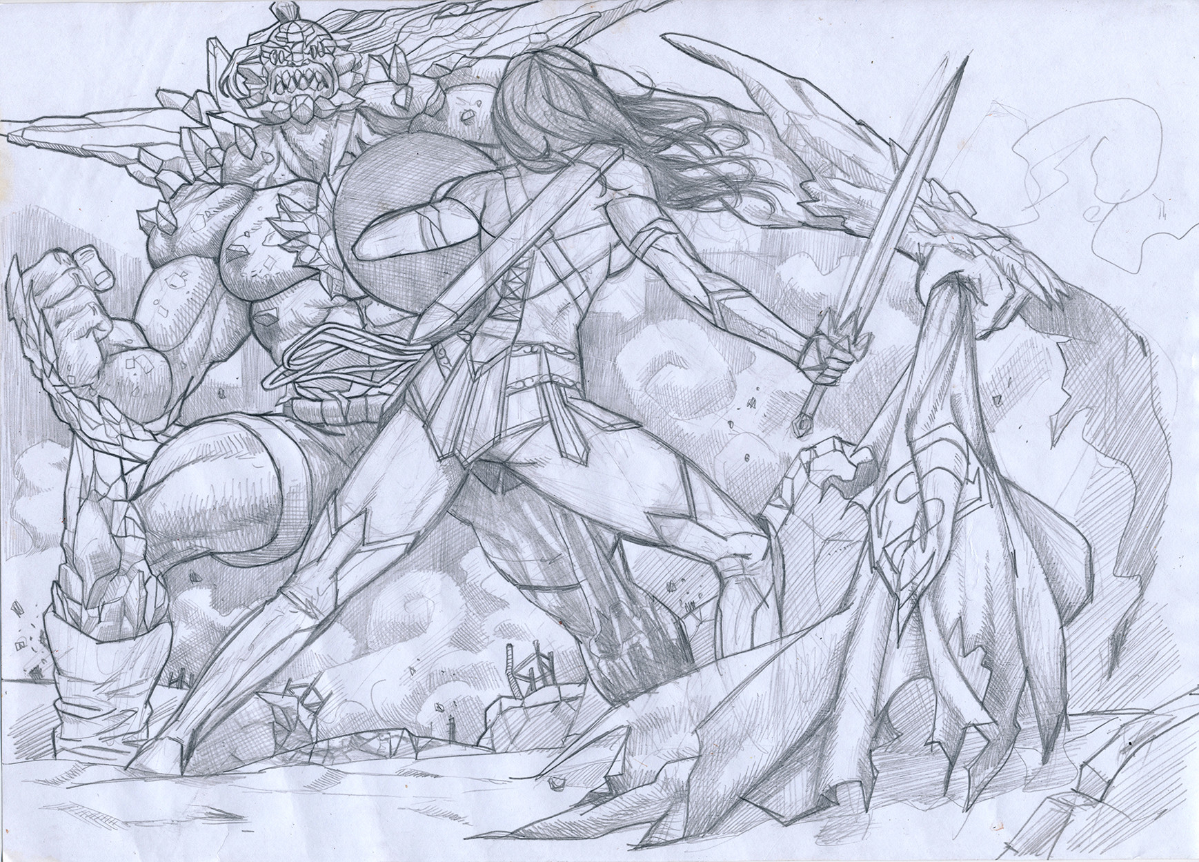 ArtStation - Sketsa Superhero