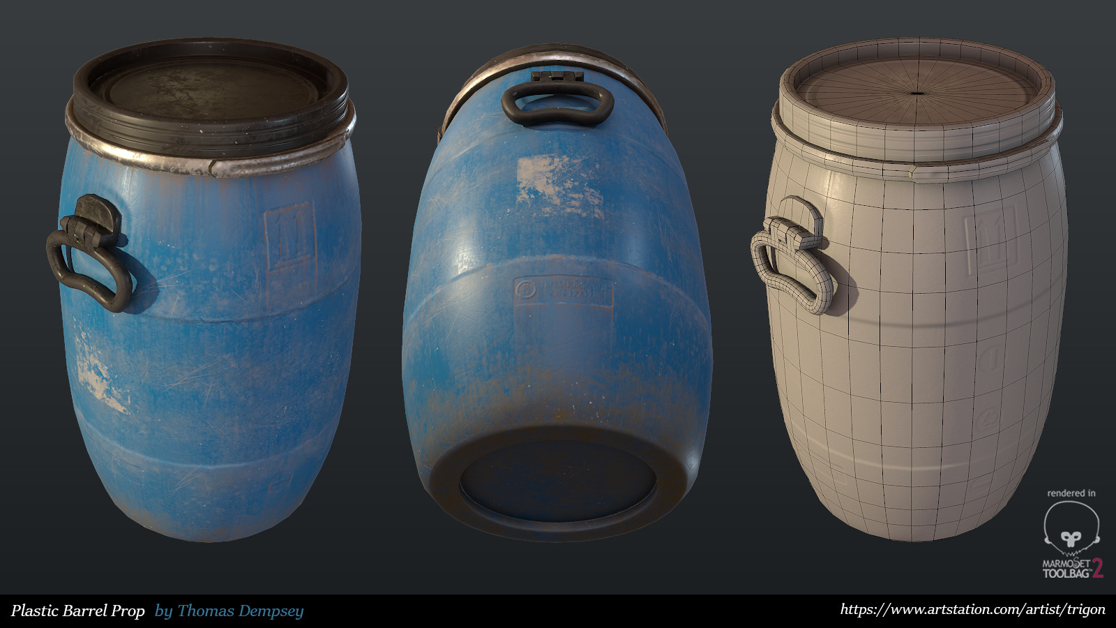ArtStation - Plastic Barrel Prop