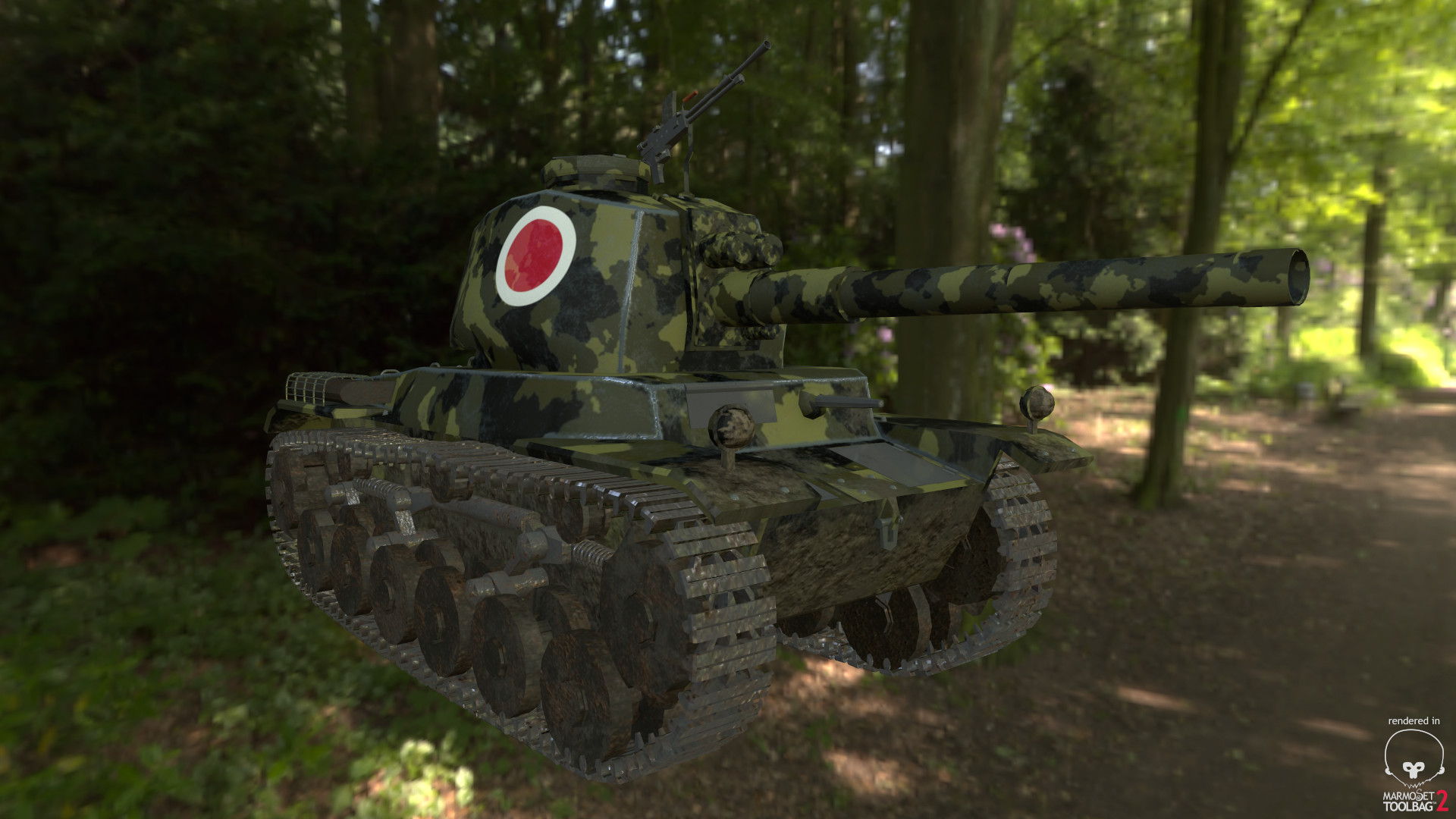 ArtStation - Type 3 Chi-Nu Kai tank / Low Poly