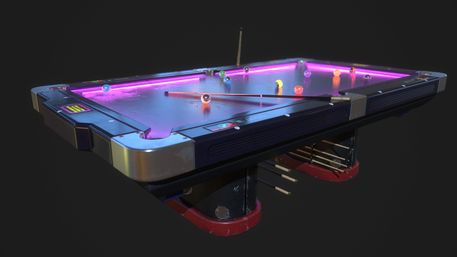 Raven Loh - Purple Pool Table