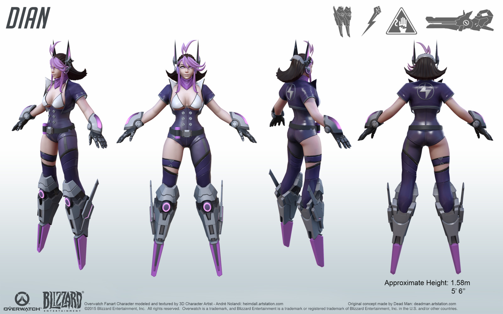 André Nolandi - Dian - Lightning girl [Overwatch fanart]