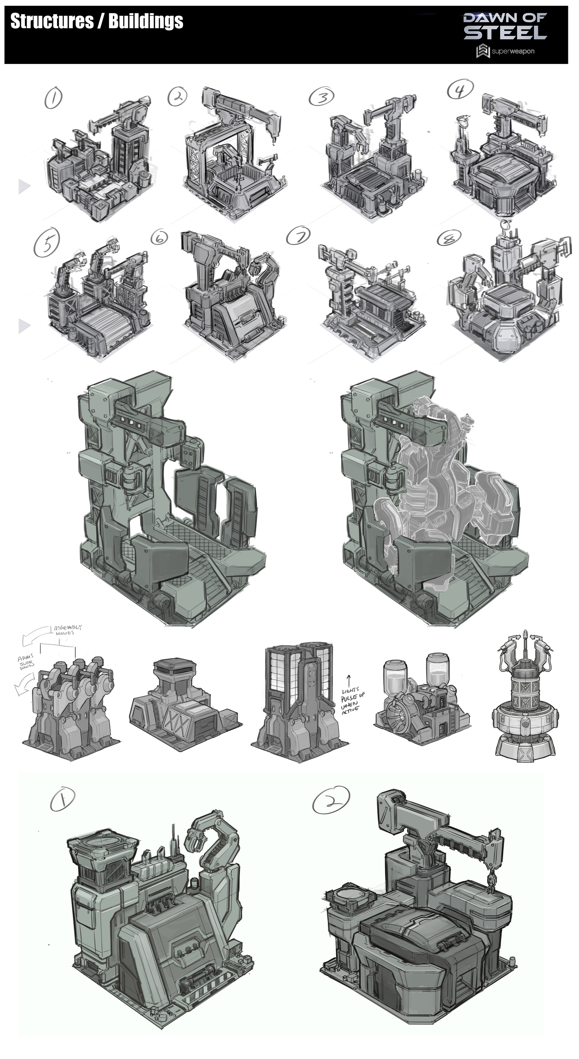 ArtStation - Dawn of Steel - Structures / Buildings