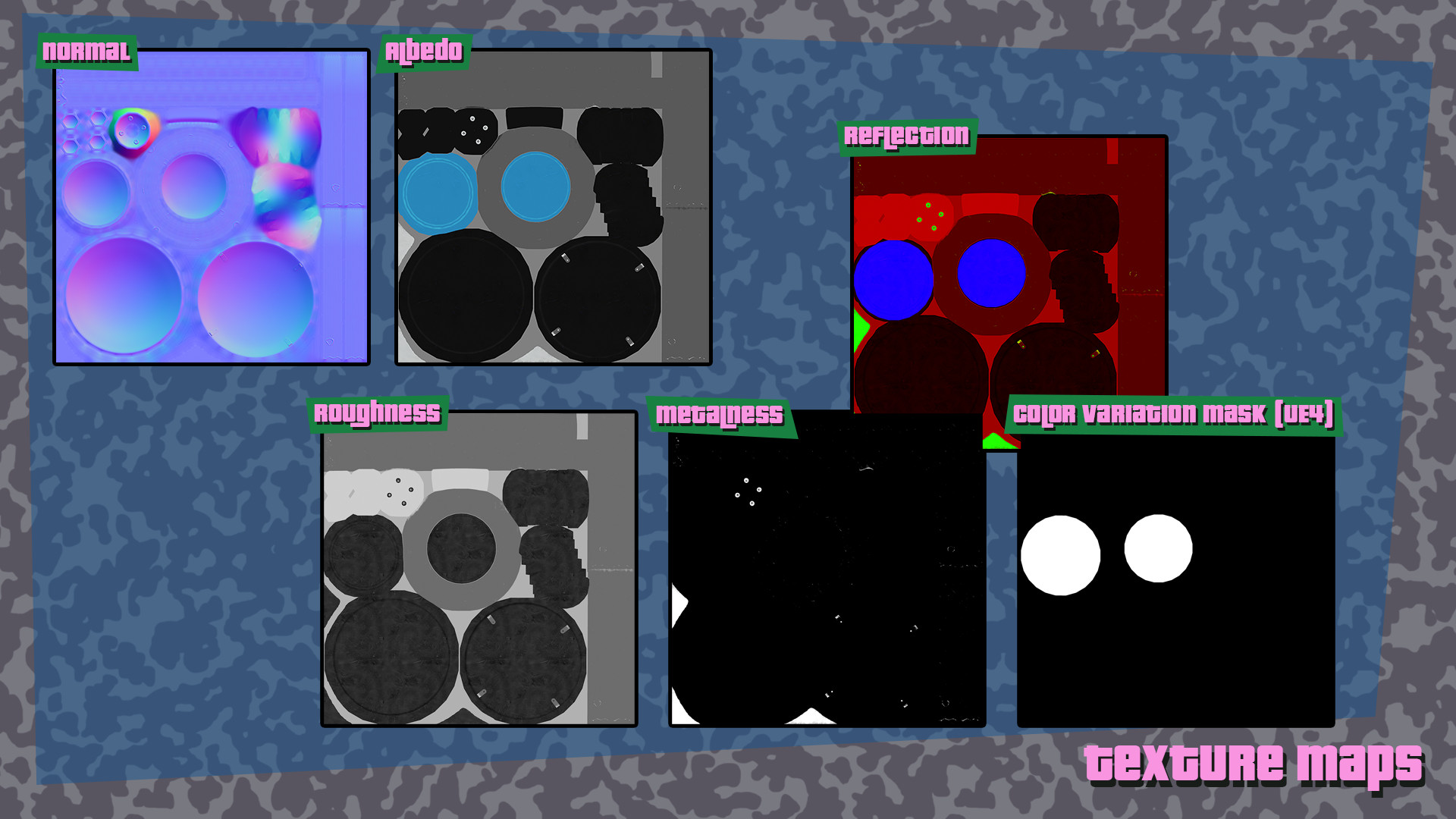 Bavo Debraekeleer - Ocean View Suite - Props - Textures Breakdown (with 3D Marmoset Viewer)