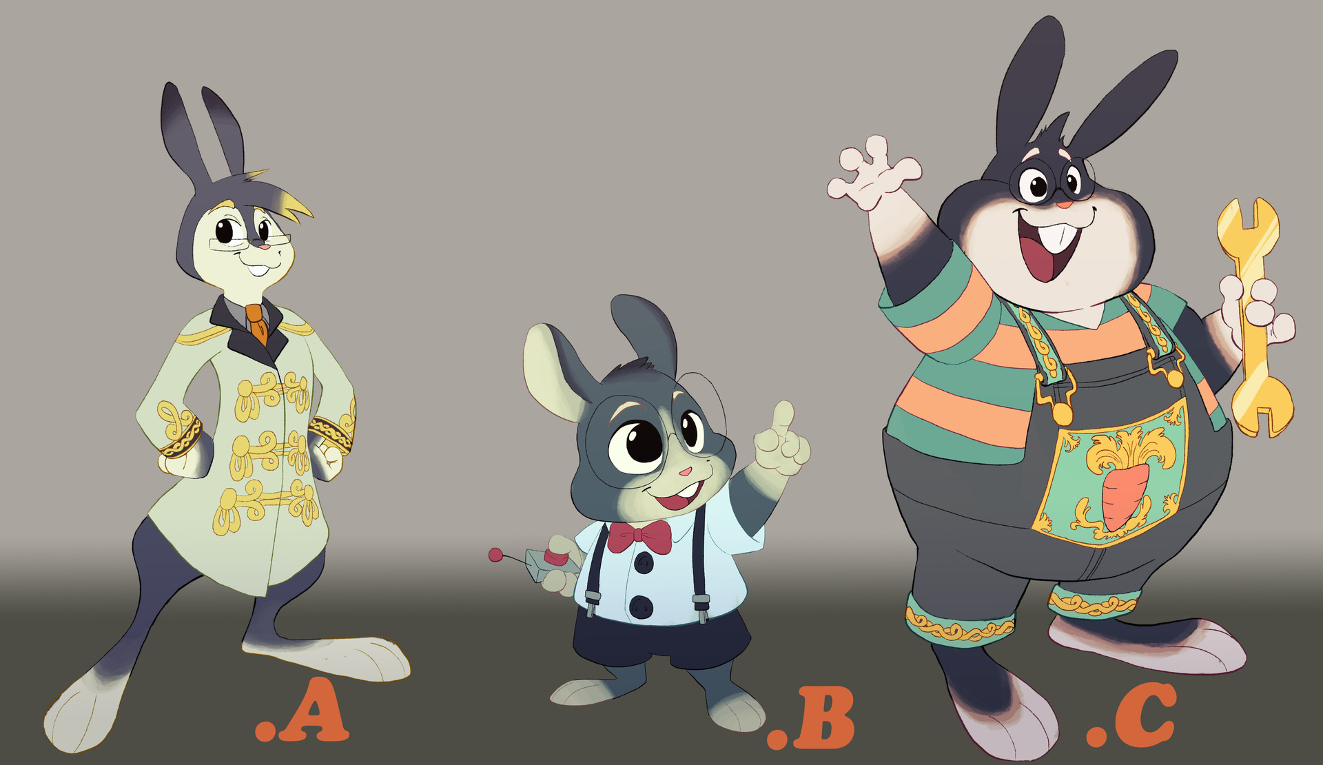 Elia Morettini - anthropomorphic character design for an animated series