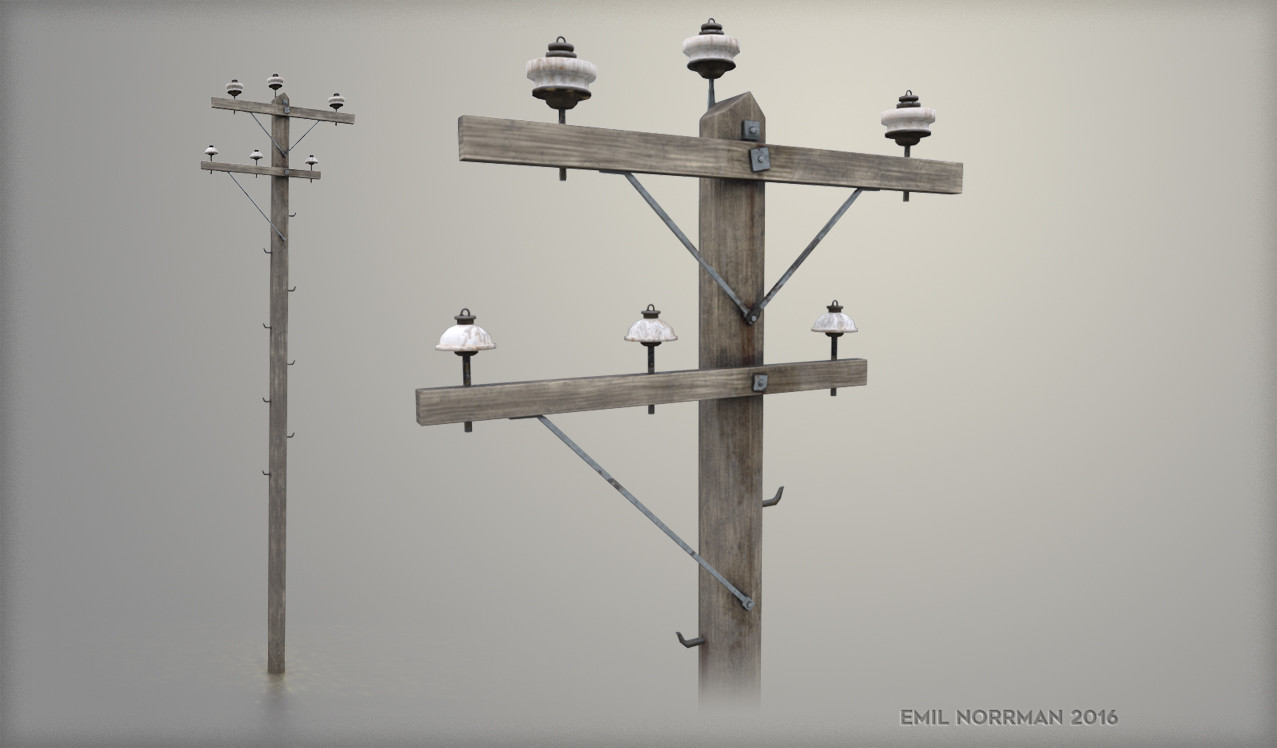ArtStation - Old Electric Pole