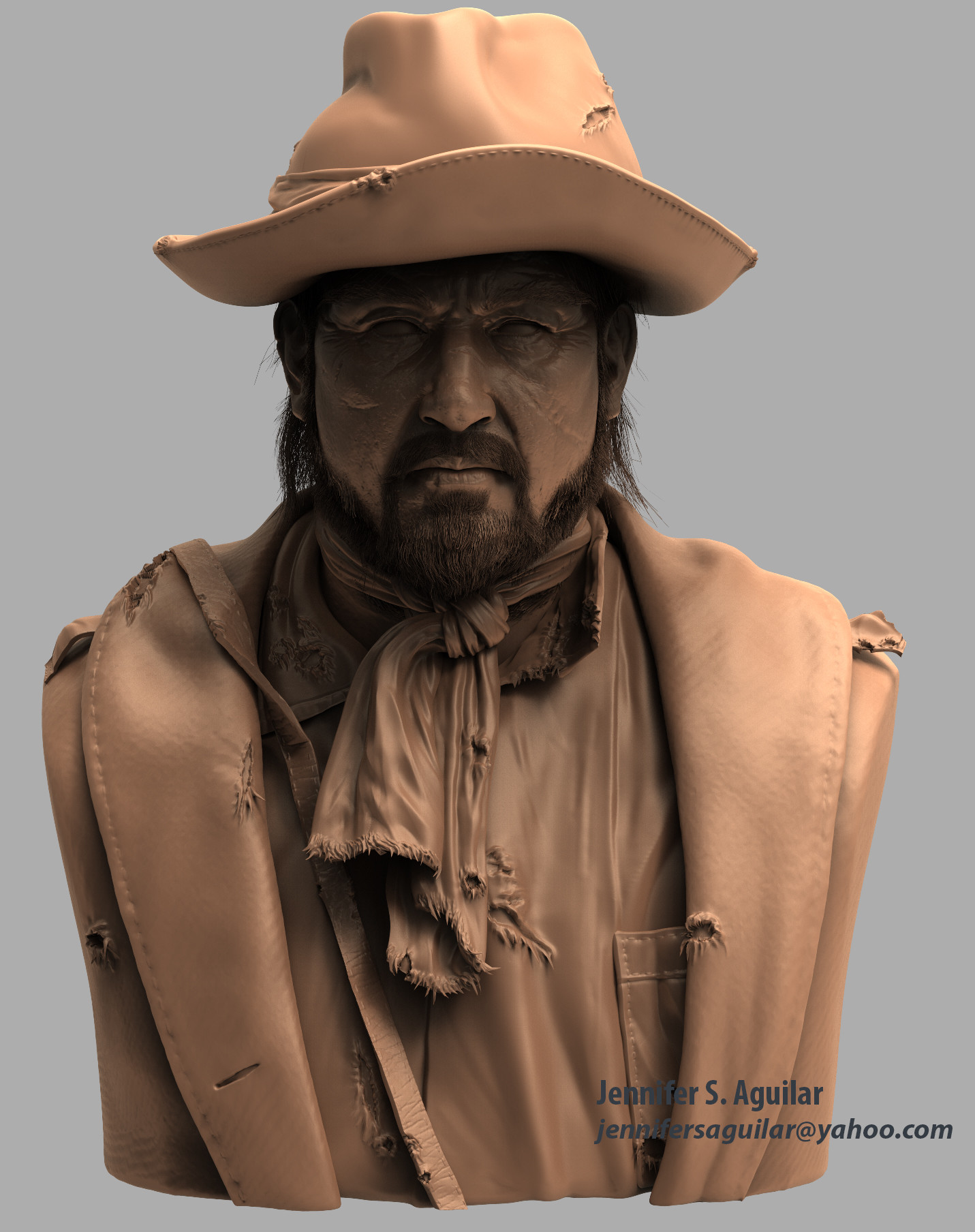 ArtStation - Cowboy Bust