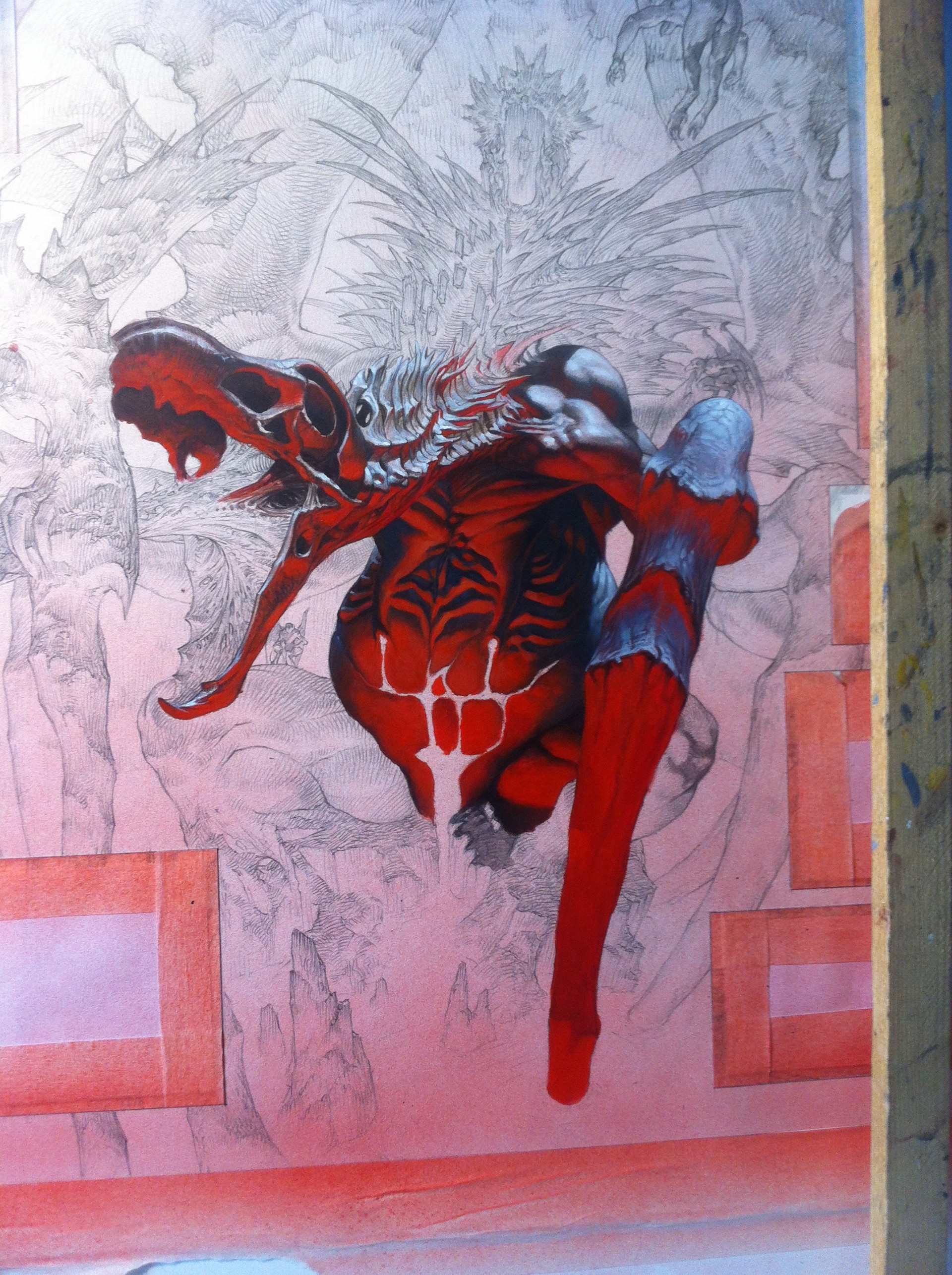 Riccardo Federici - work in progress: double page of "Saria 3"