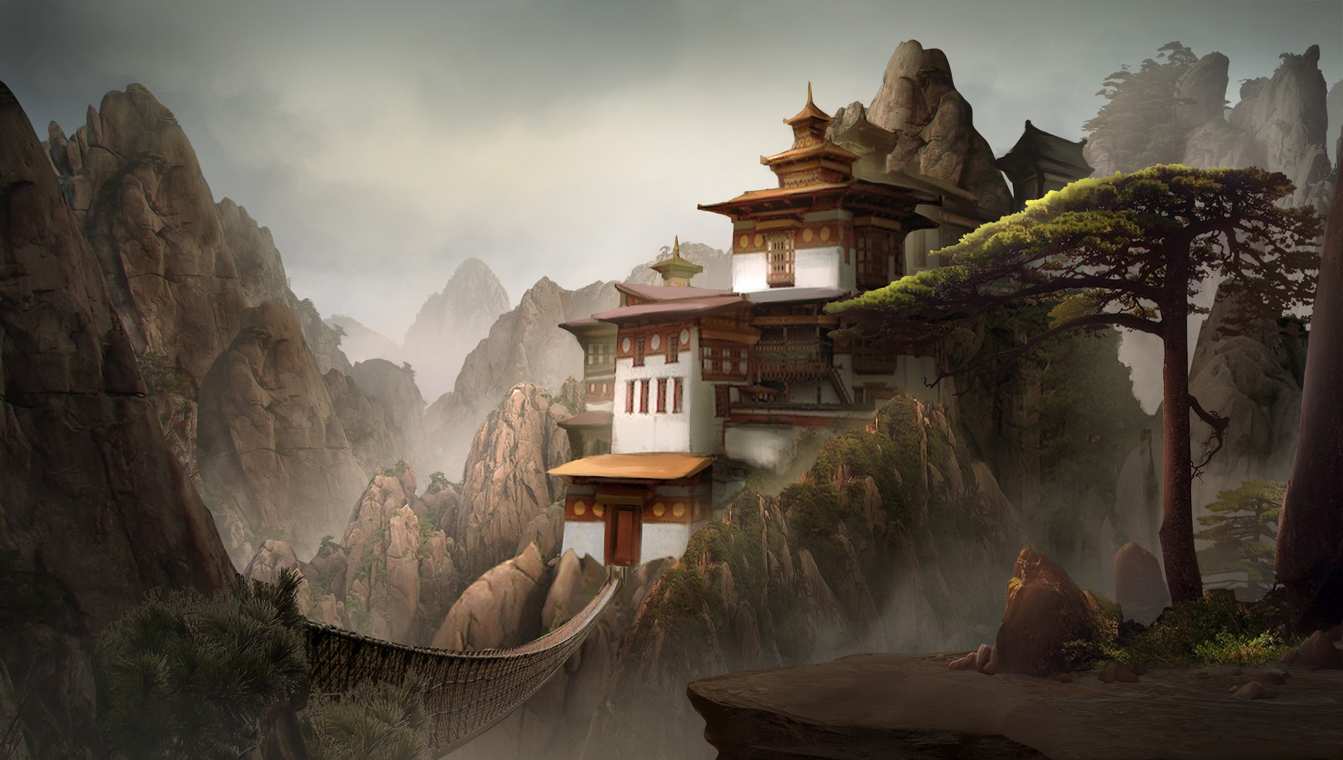 ArtStation - Mountain Temple progress