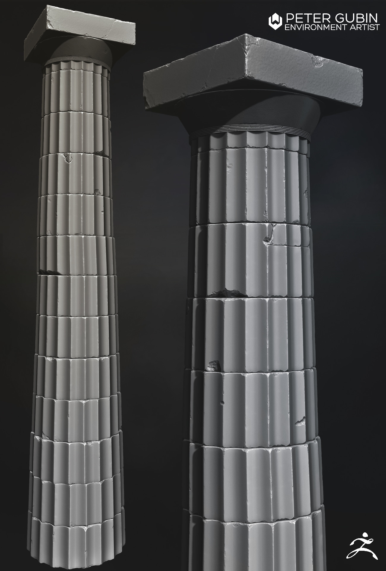 ArtStation - Doric column of Parthenon