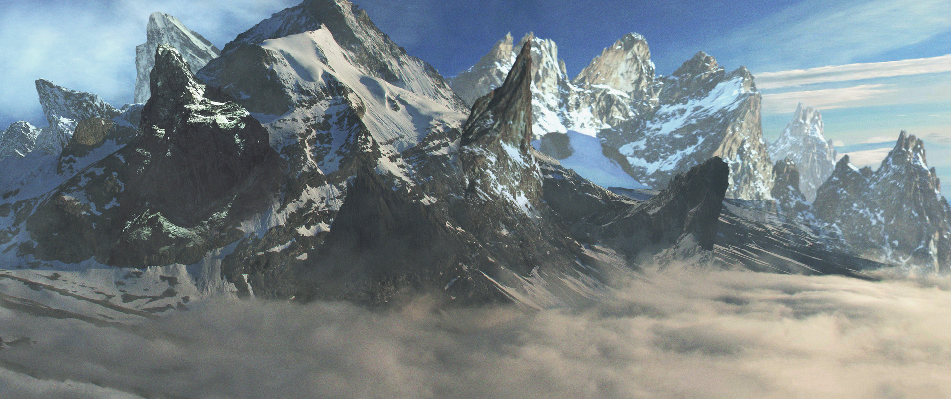 Kazumi Nakamura - mountain matte painting study