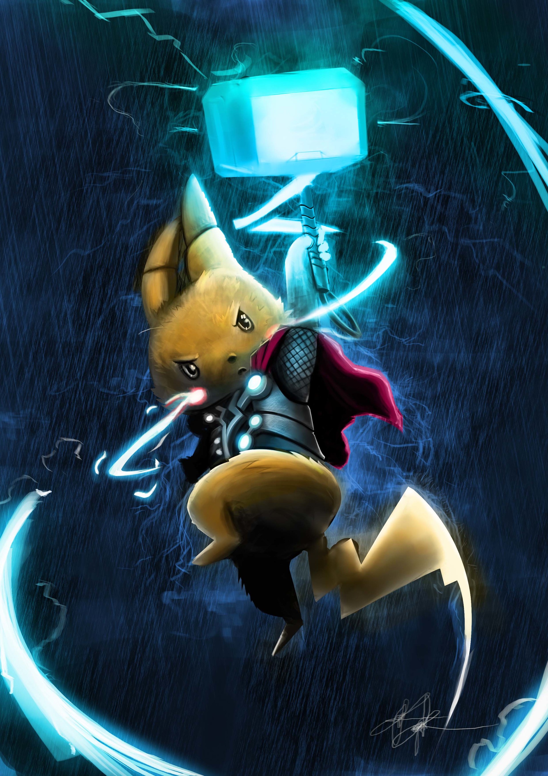 ArtStation - Pikachu as Thor