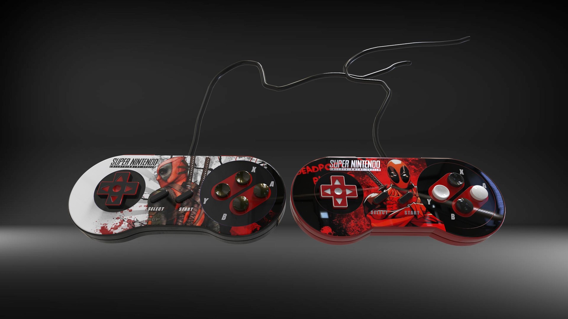 ArtStation - controle snes custom - DEADPOOL