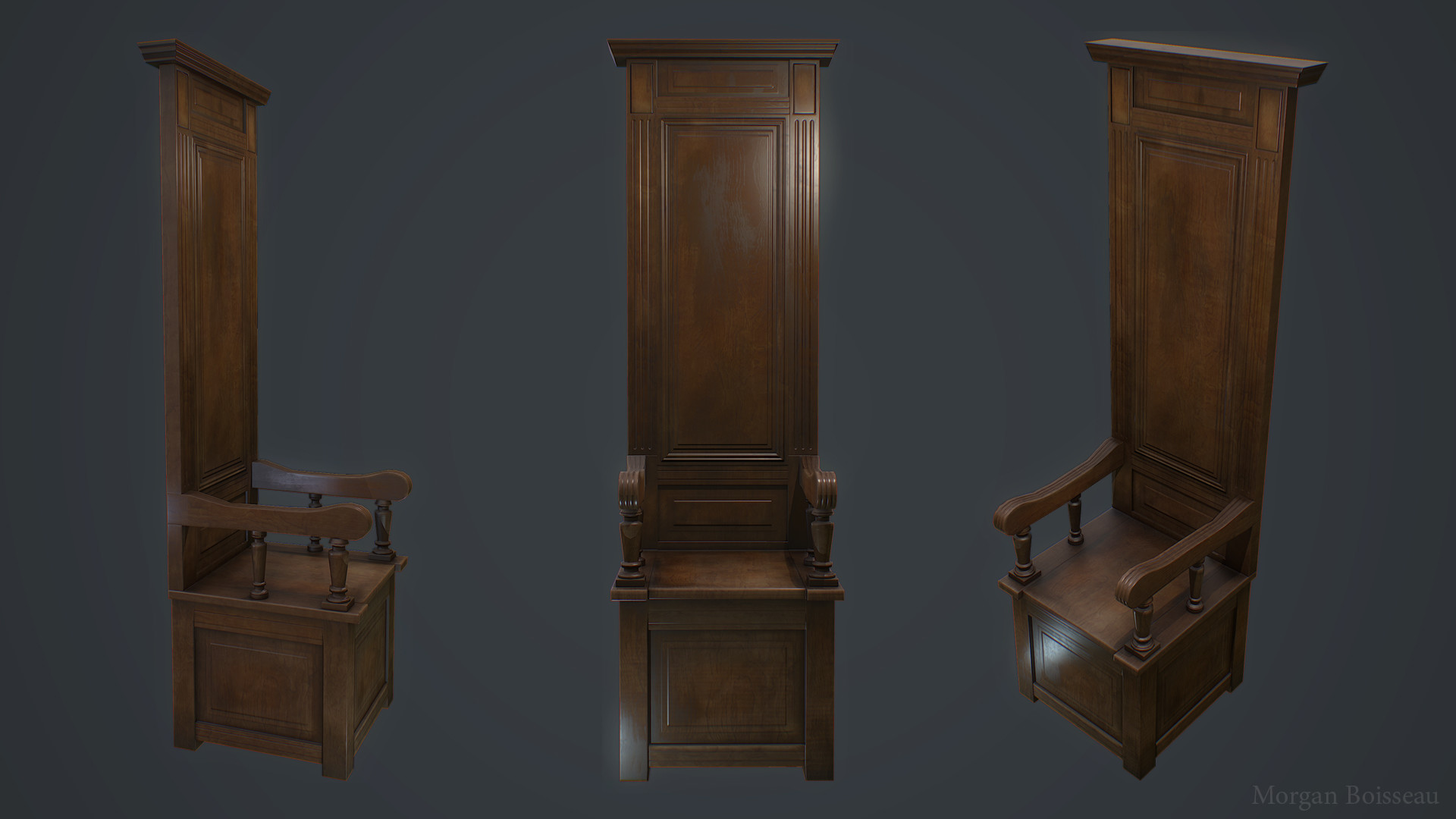 ArtStation - Low poly throne