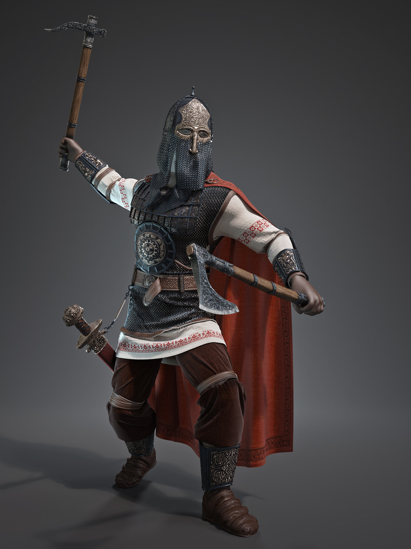 Nick To (dr540) - Weapons and armor of a warrior of the 12th century.