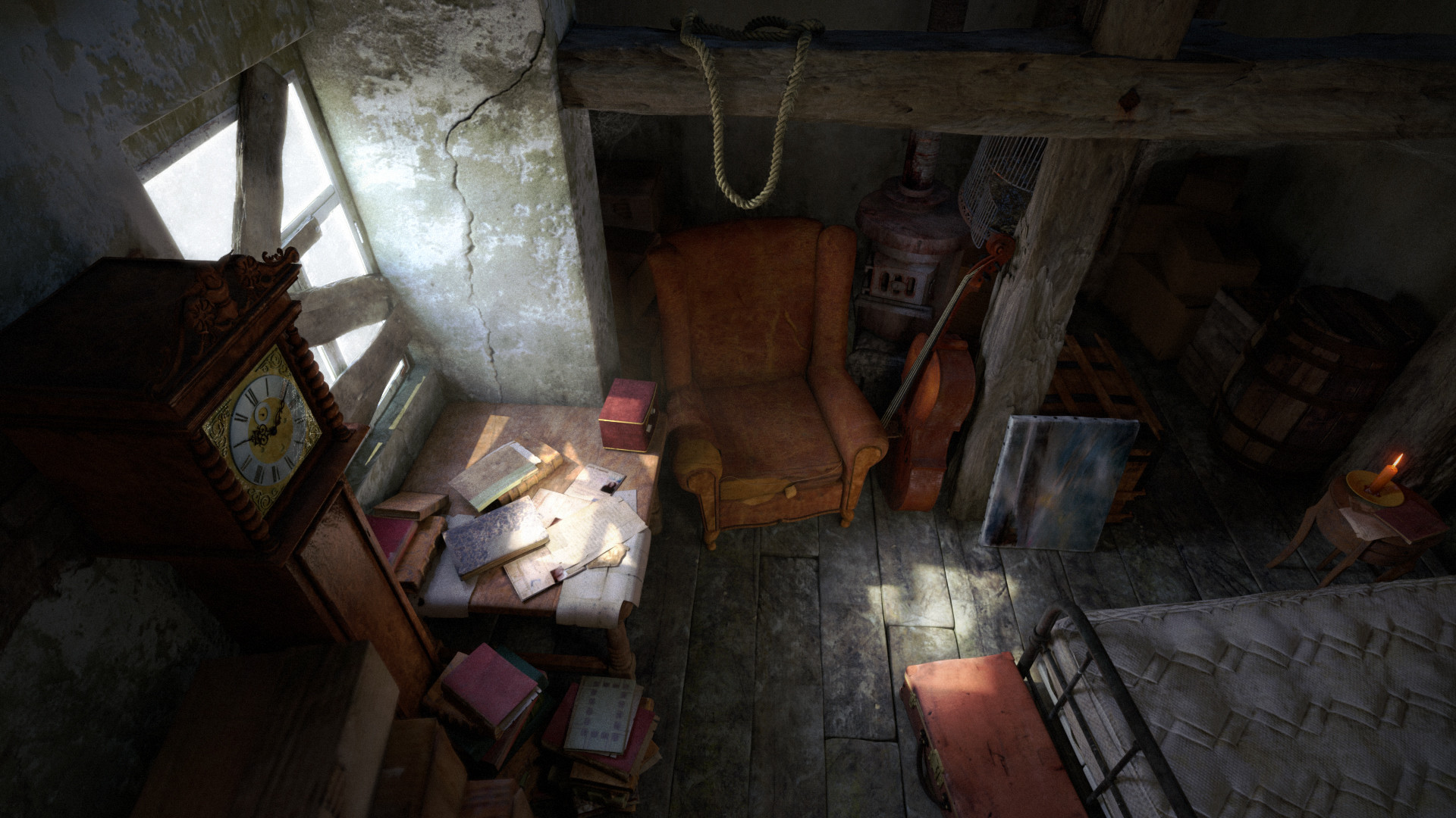 ArtStation - Final School Project : Attic (1st year)