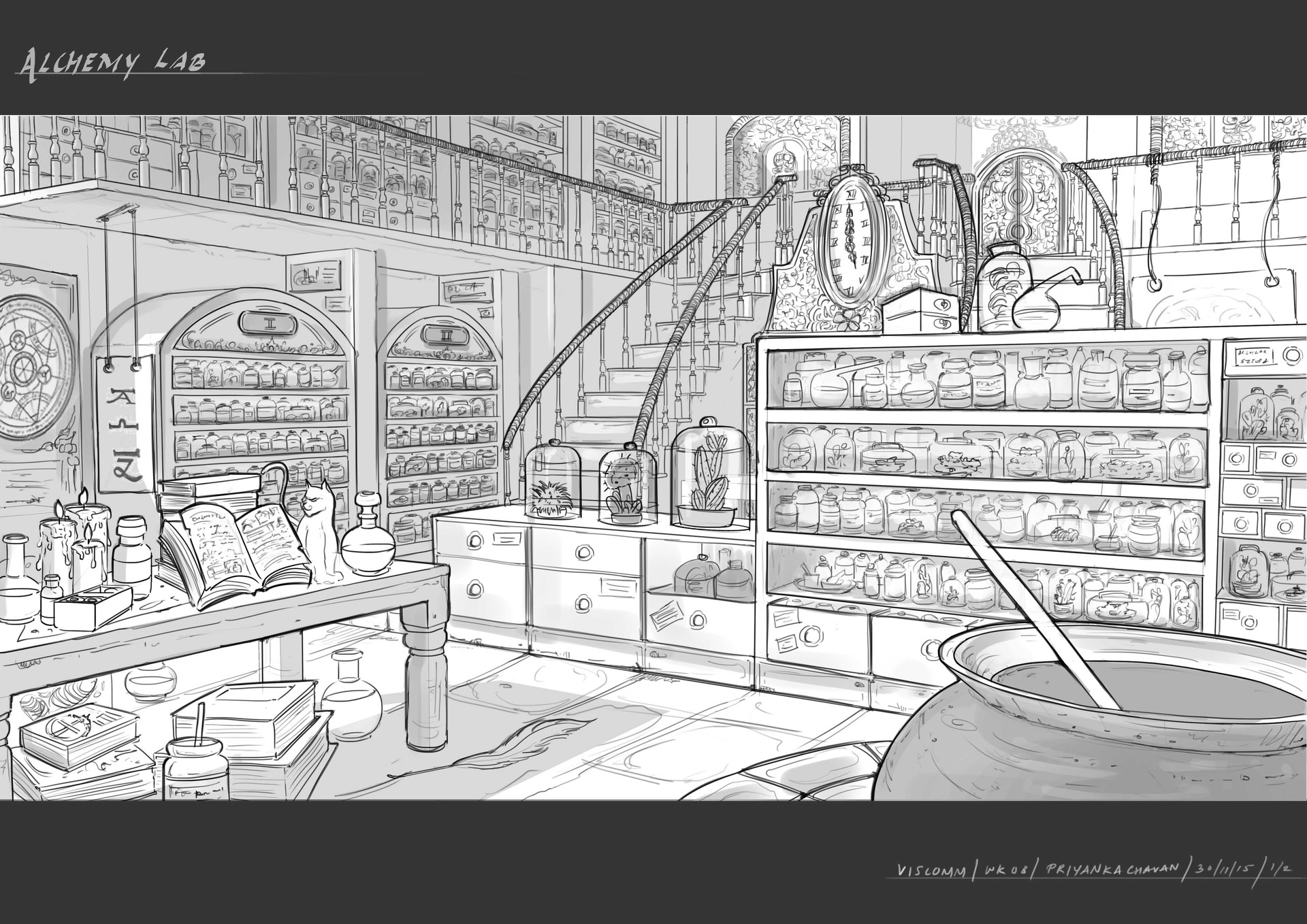 ArtStation - Alchemist's room: Set Design and Shot Design