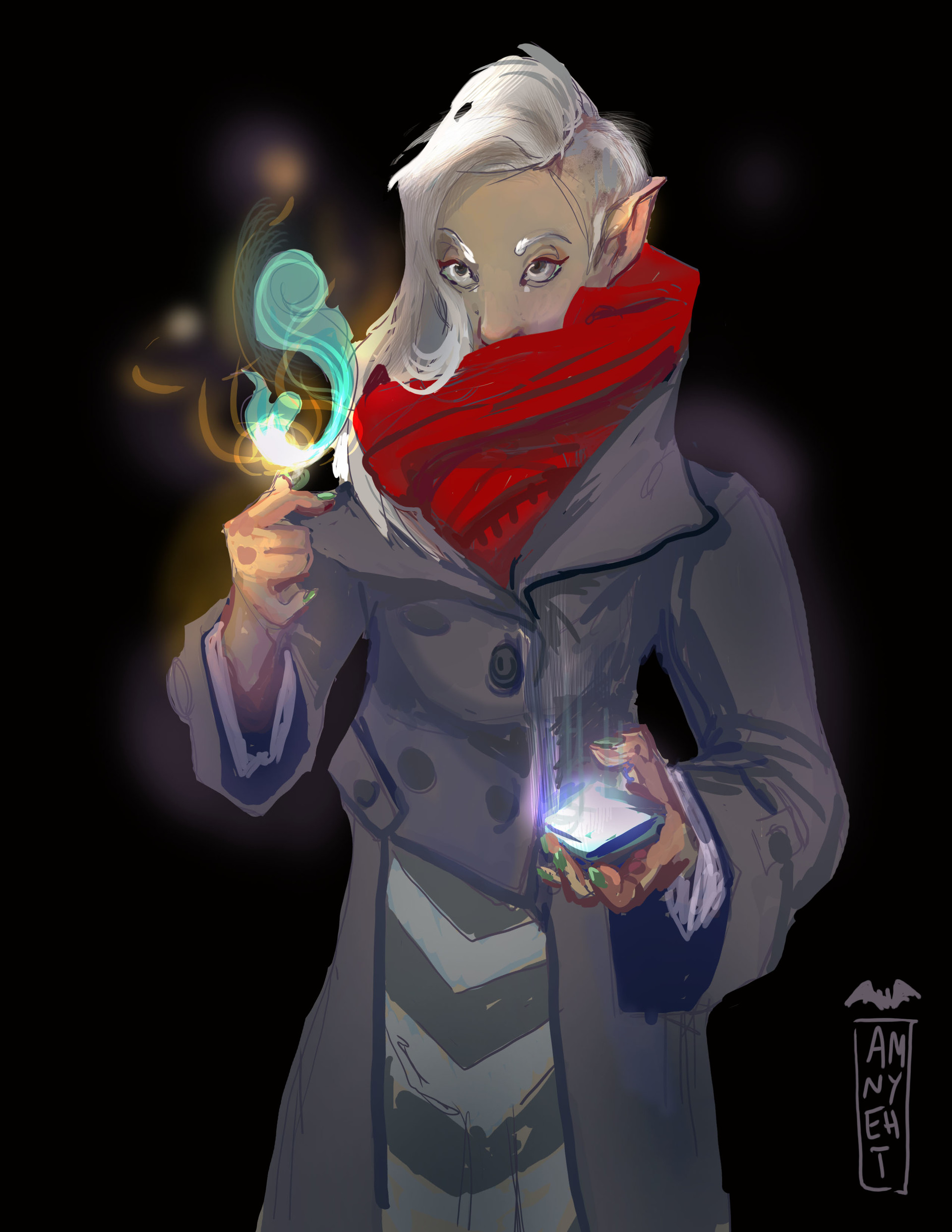 ArtStation - Elf in a Red Scarf