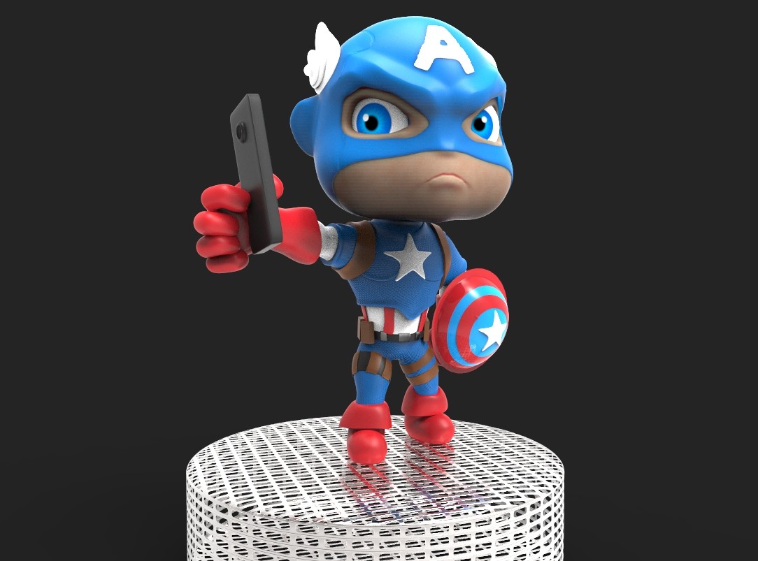 ArtStation - CAPTAIN AMERICA...chibi