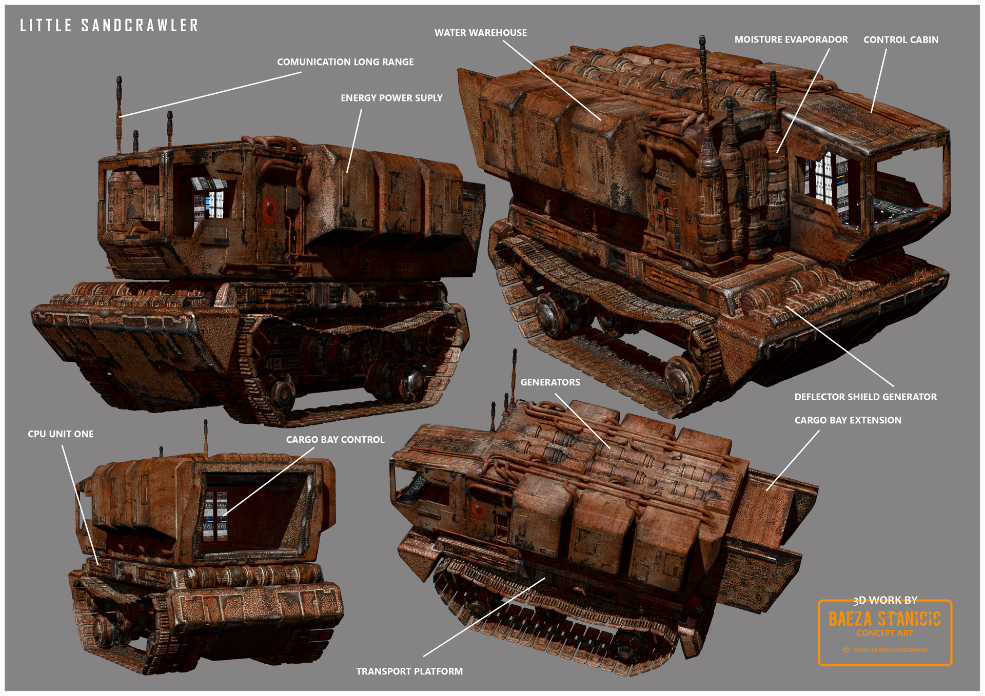 ArtStation - LITTLE SANDCRAWLER. 2
