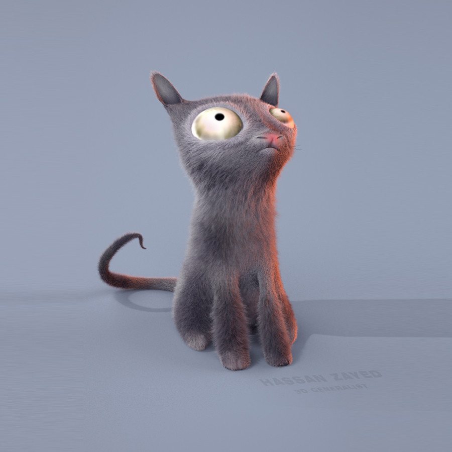 ArtStation - Bosy Funny Cat