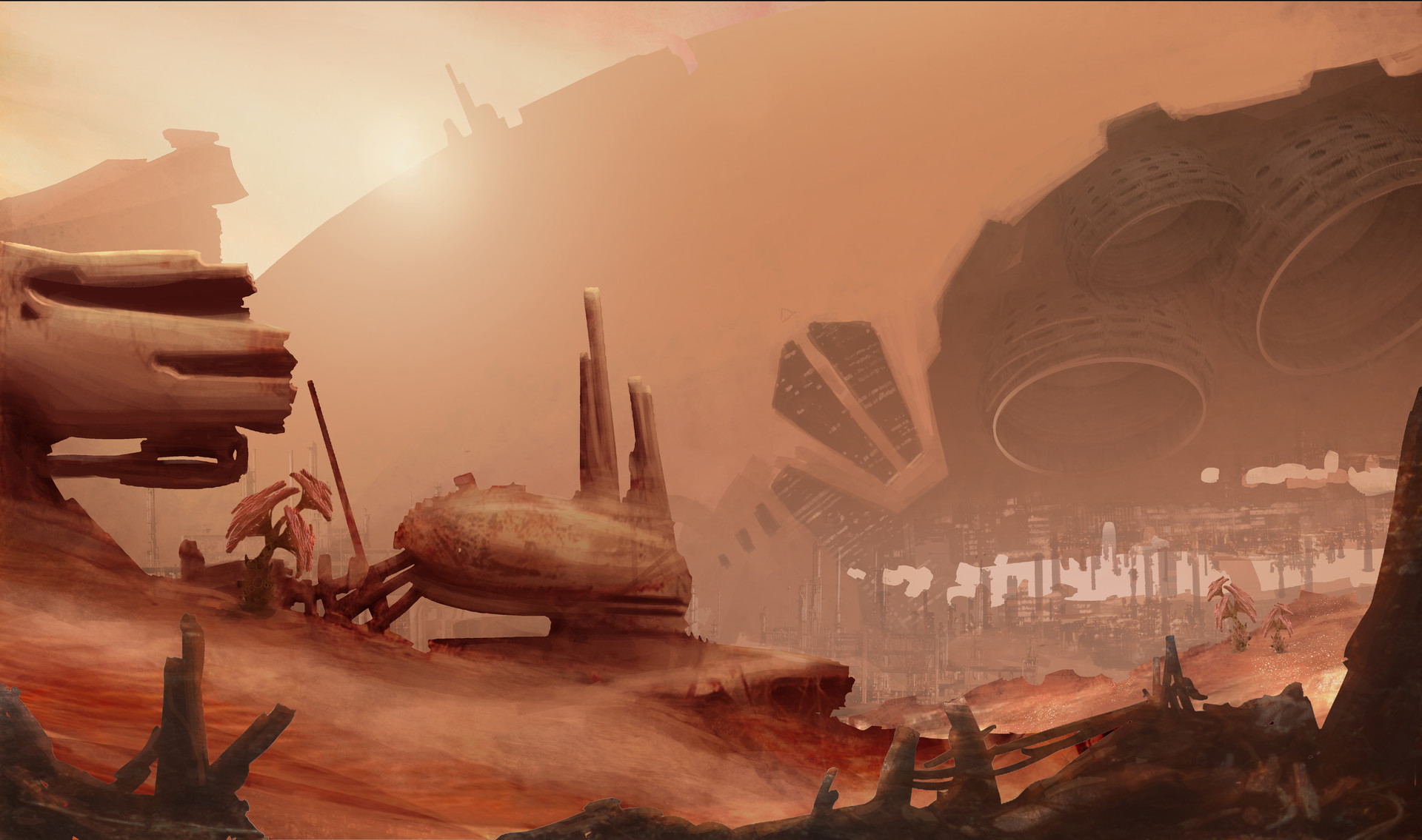 ArtStation - Desolated junk planet