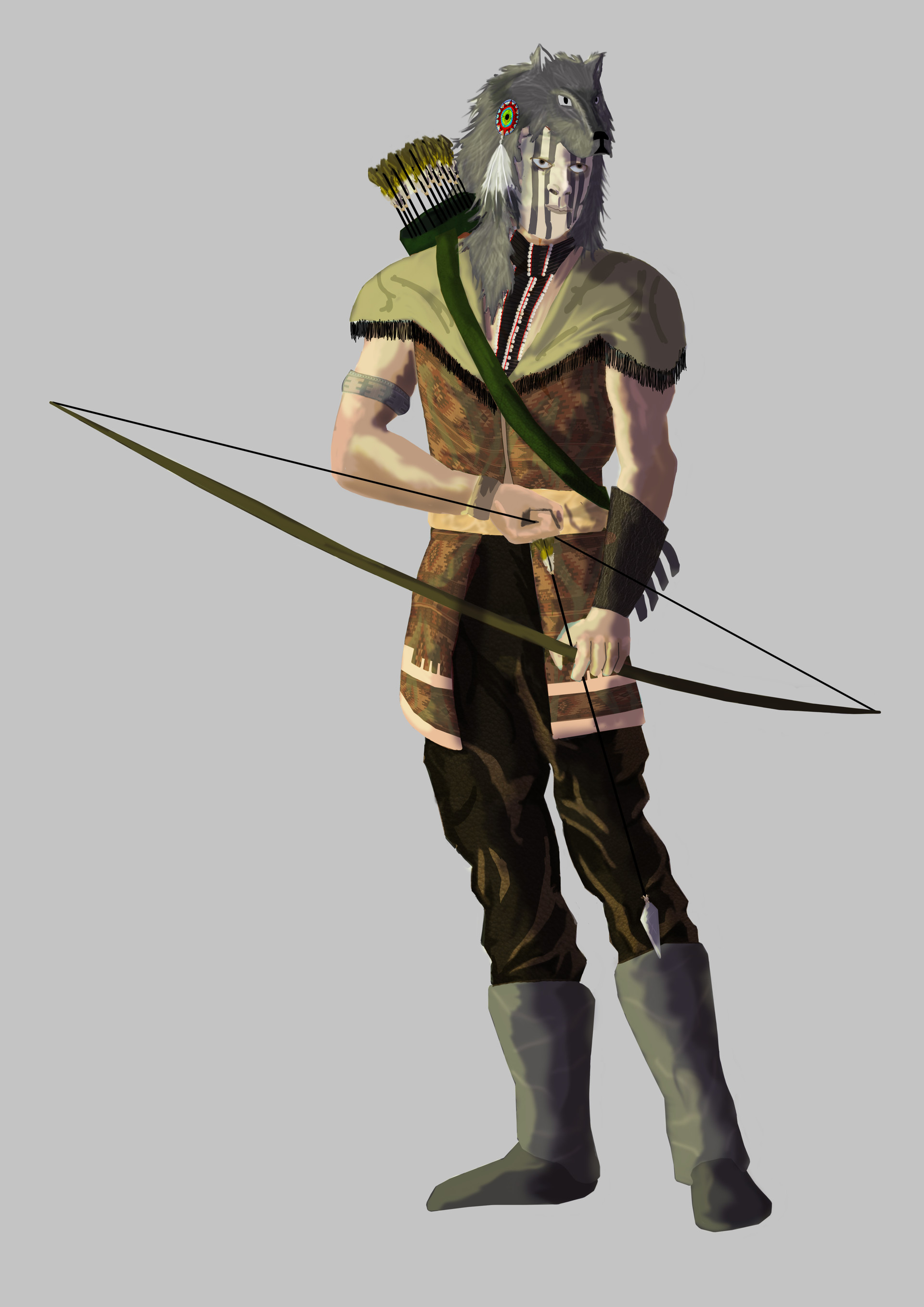 ArtStation - Native American archer