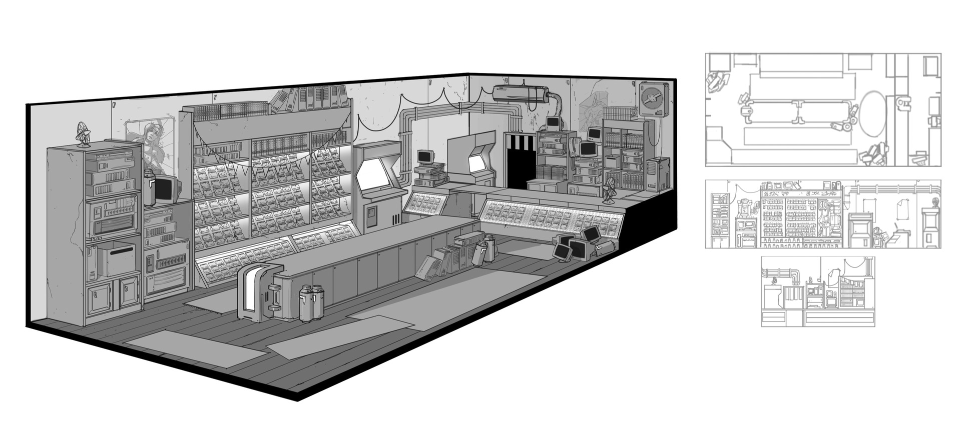ArtStation - sci fi hacker upgrade shop