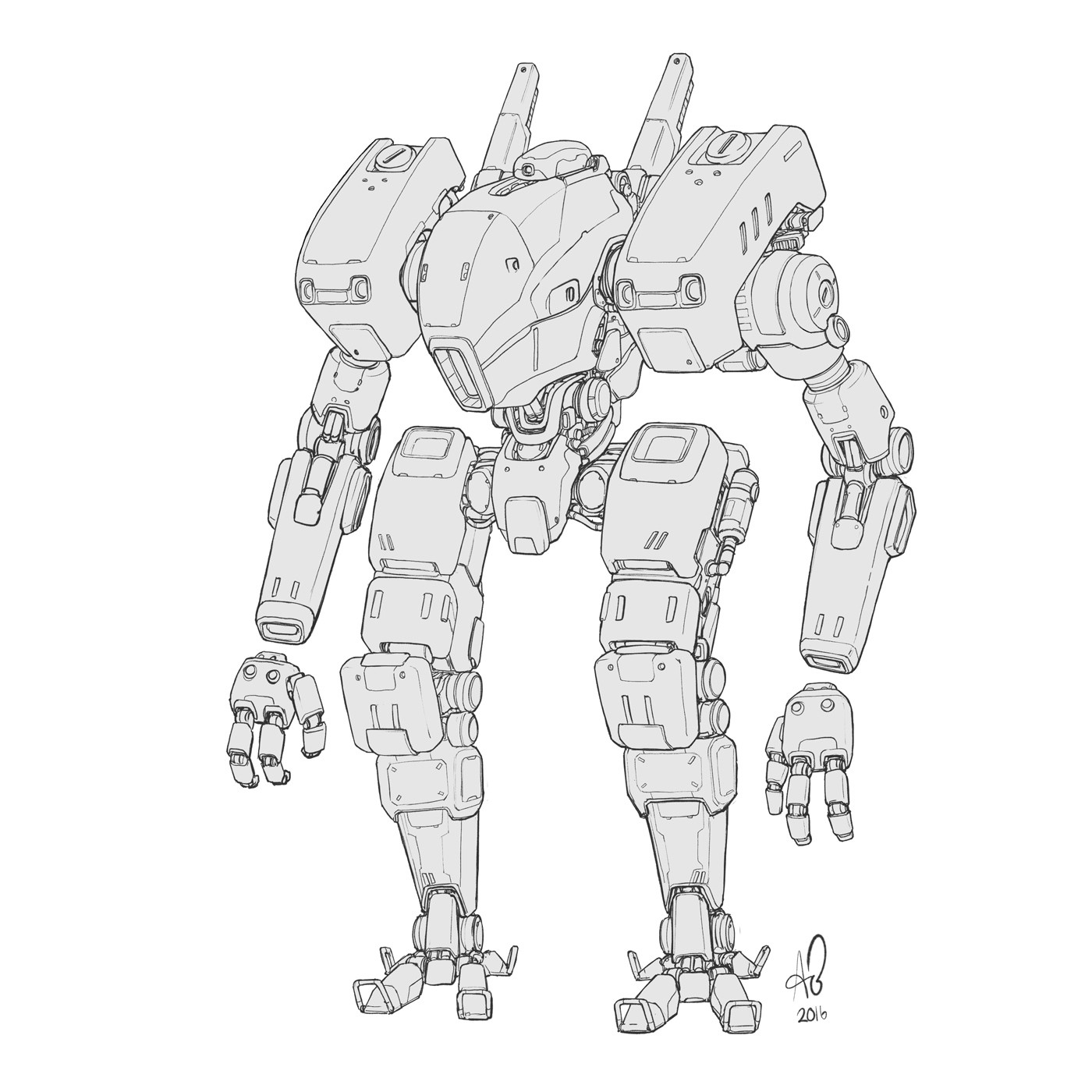 ArtStation - Linework Mecha