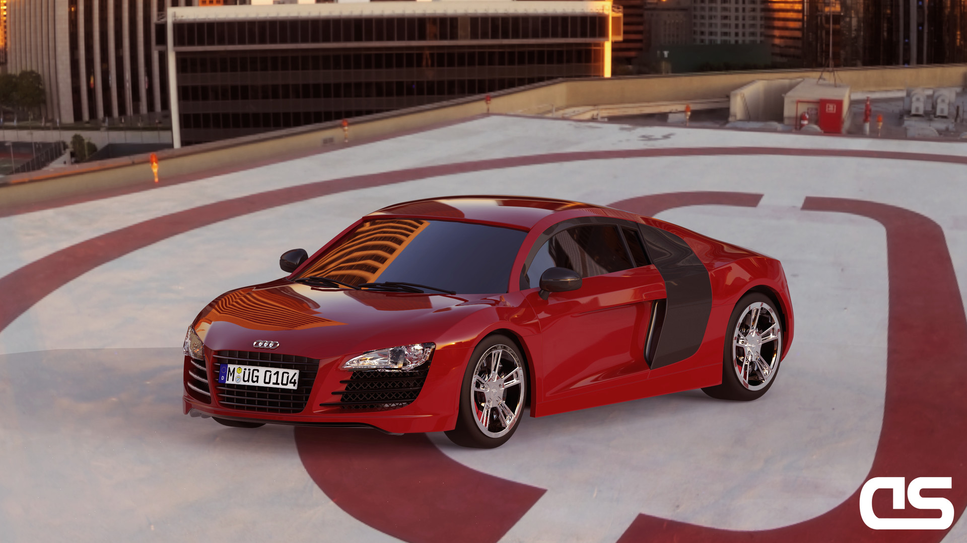 ArtStation - AUDI R8 BRILLIANT RED