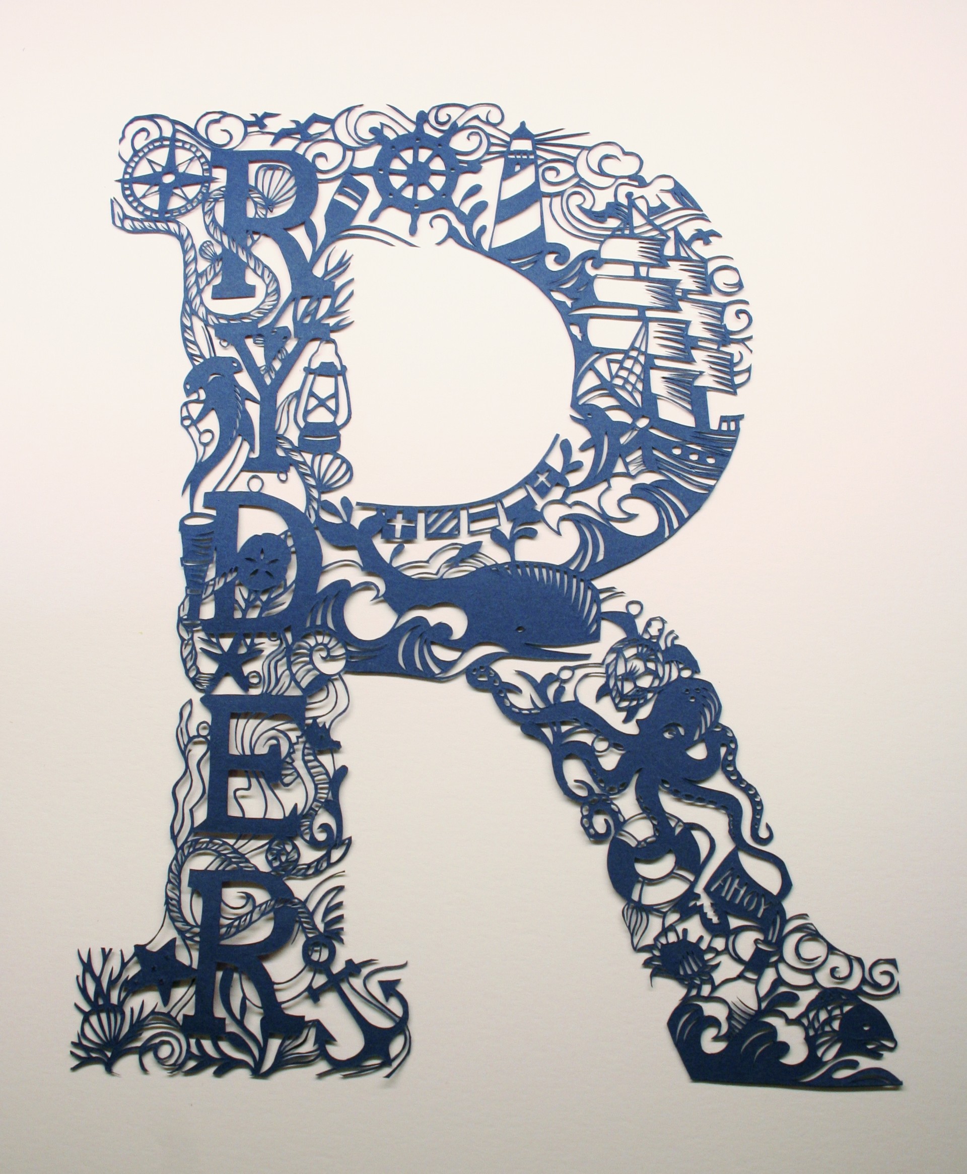ArtStation - Custom "R" PAPER CUTTING