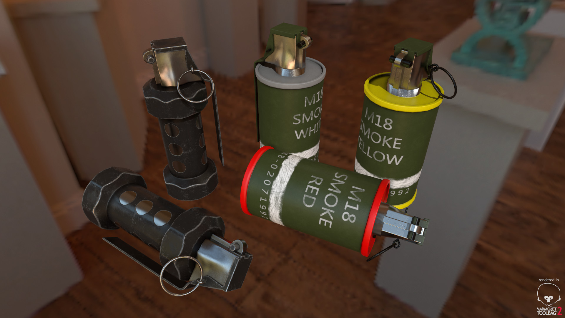 ArtStation - Grenades - Smoke and Flash