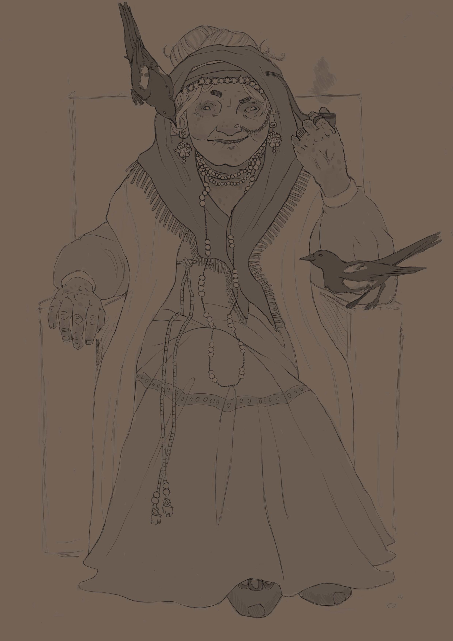 Lana Hladnik - gypsy fortune teller - Character design