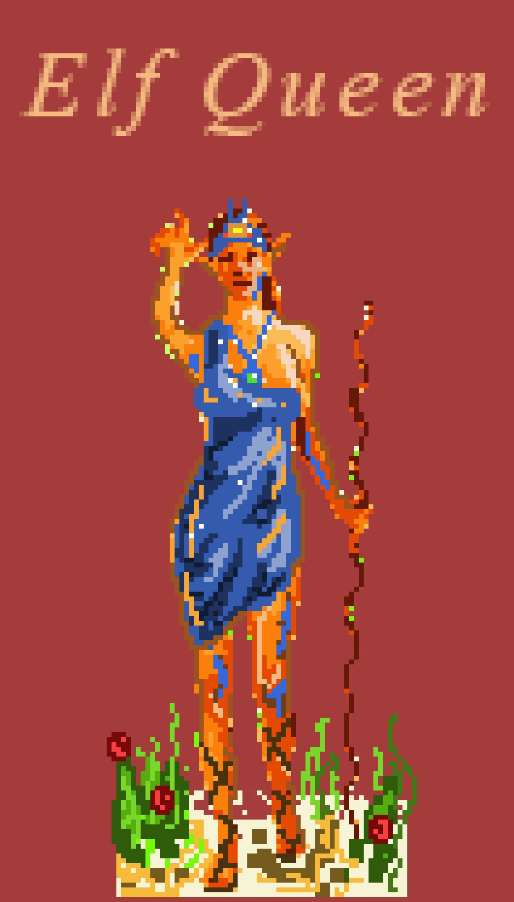 ArtStation - Elf Queen - pixel art