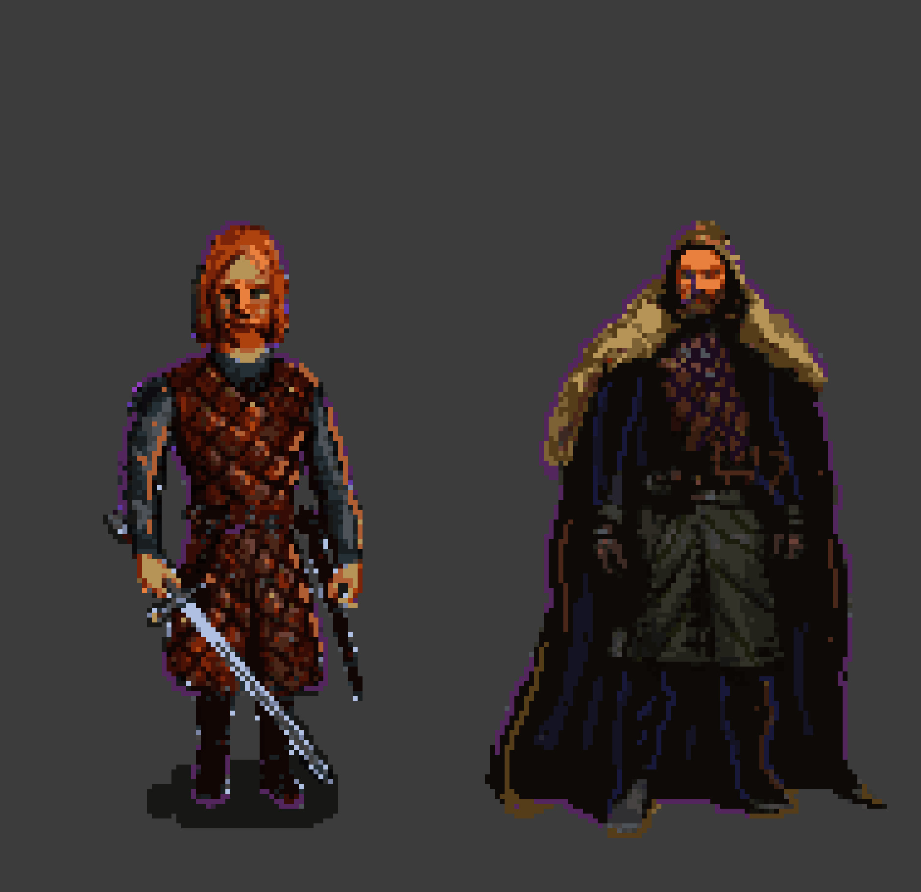 ArtStation - Ned Stark versions - pixel art